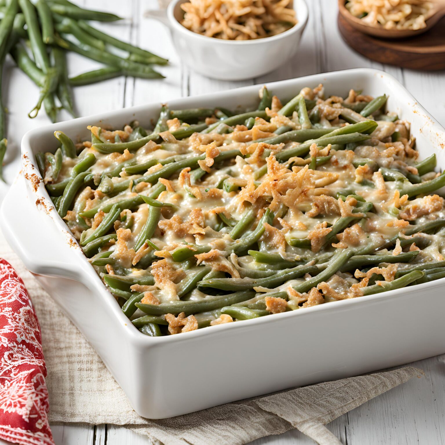 Green Bean Casserole with Cream Cheese Recipe | Cheff Recipes