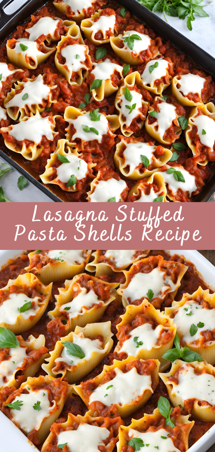 Lasagna Stuffed Pasta Shells Recipe | Cheff Recipes