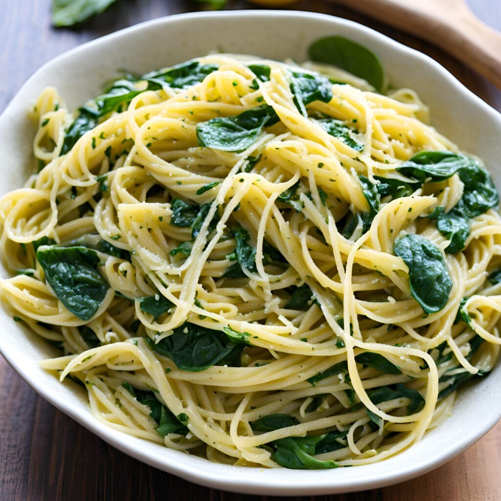 Lemon Spinach Pasta Recipe | Cheff Recipes