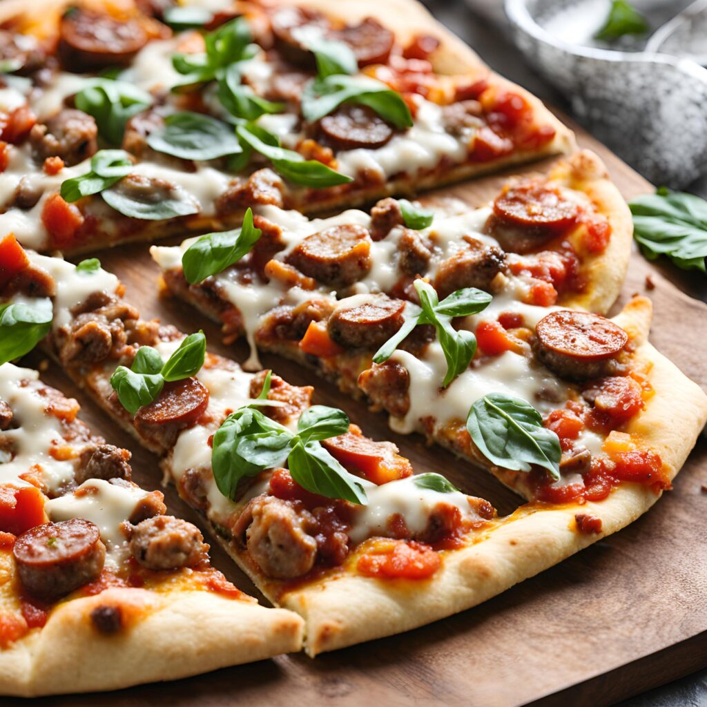 Sausage Flatbread Pizza Recipe | Cheff Recipes