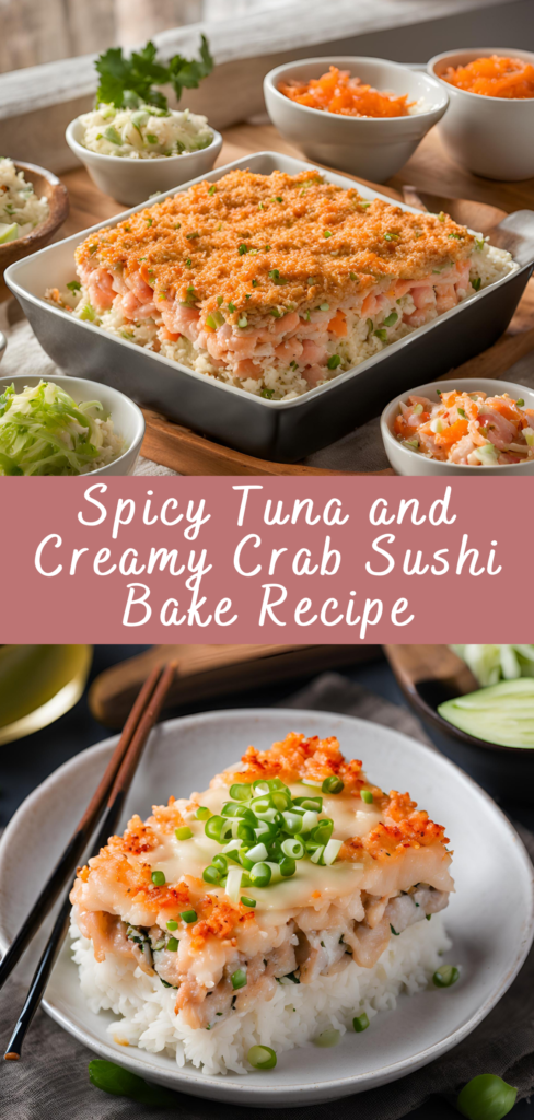 Spicy Tuna and Creamy Crab Sushi Bake Recipe | Cheff Recipes