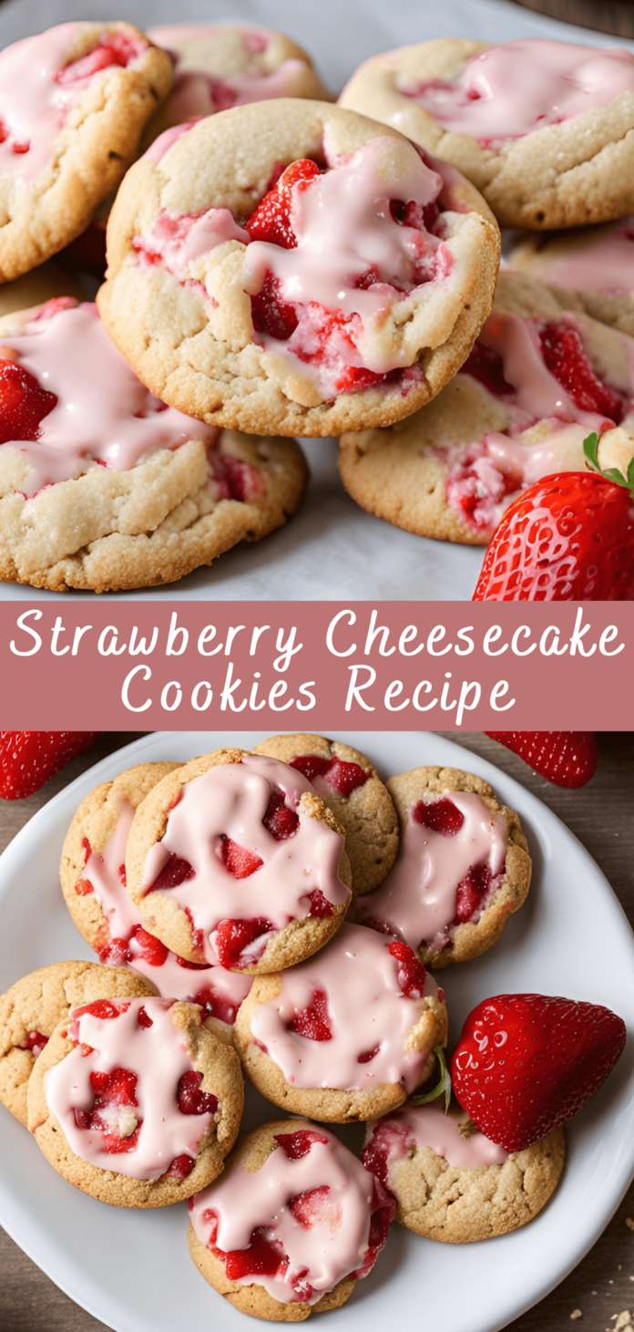 Strawberry Cheesecake Cookies Recipe | Cheff Recipes