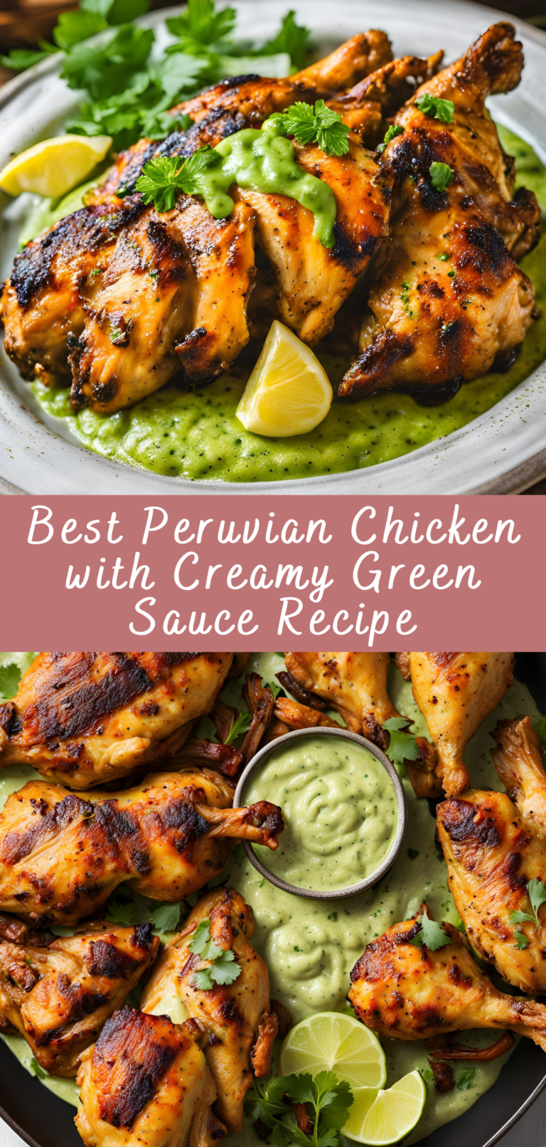 Best Peruvian Chicken with Creamy Green Sauce Recipe | Cheff Recipes