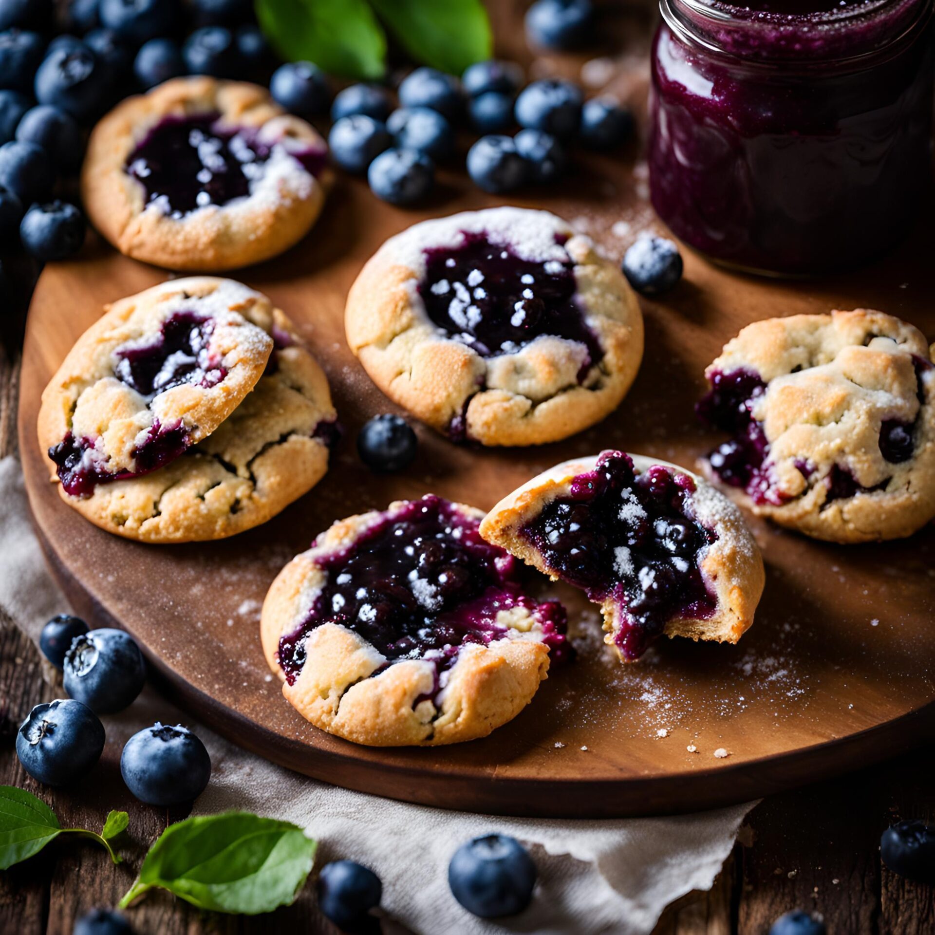 Blueberry Jam Surprise Cookies Recipe | Cheff Recipes