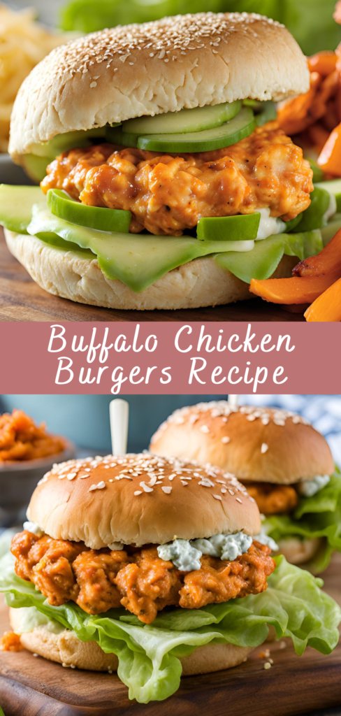 Buffalo Chicken Burgers Recipe | Cheff Recipes