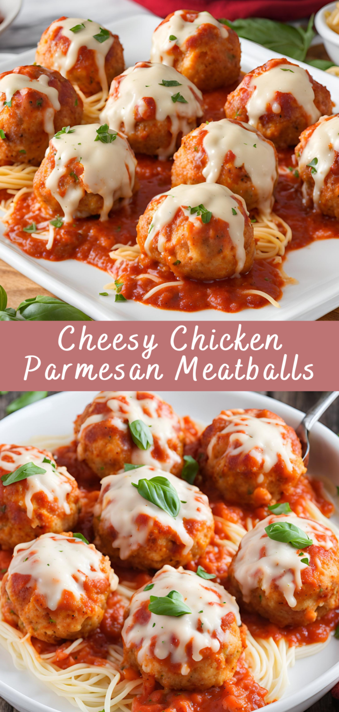 Cheesy Chicken Parmesan Meatballs Recipe | Cheff Recipes