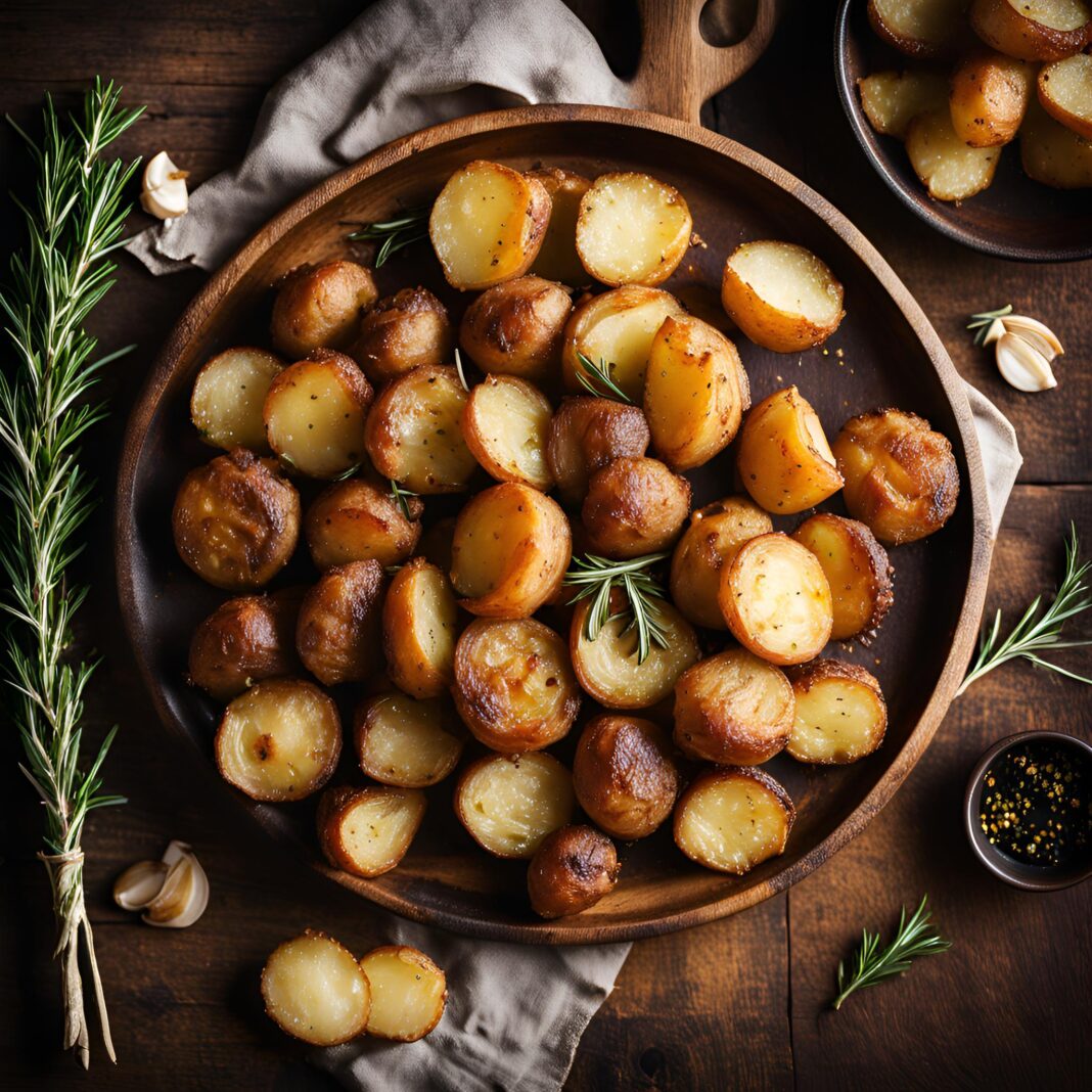Crispy Roast Potatoes with Rosemary and Garlic Recipe | Cheff Recipes