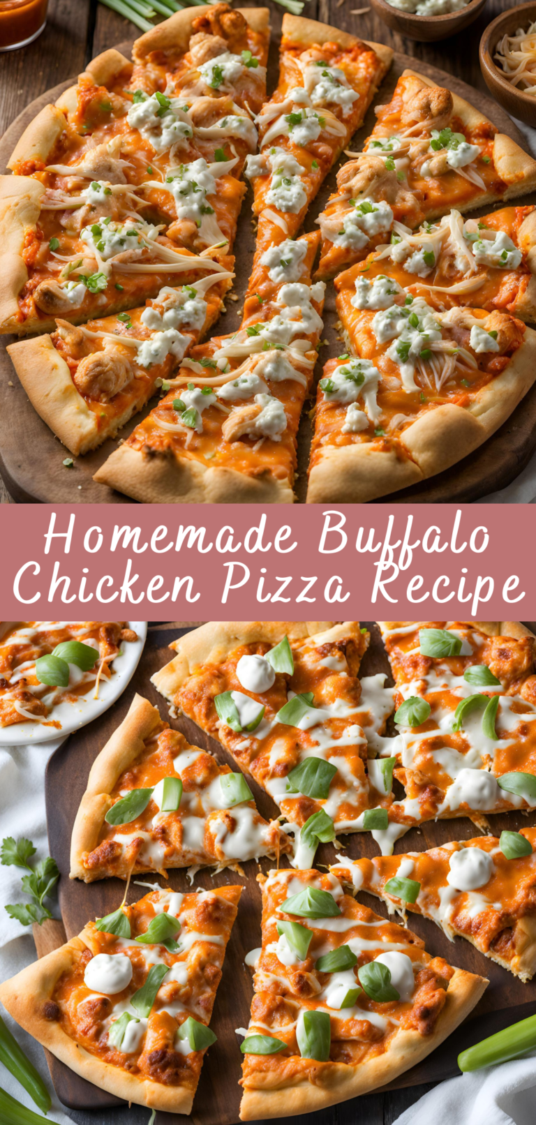 Homemade Buffalo Chicken Pizza Recipe | Cheff Recipes