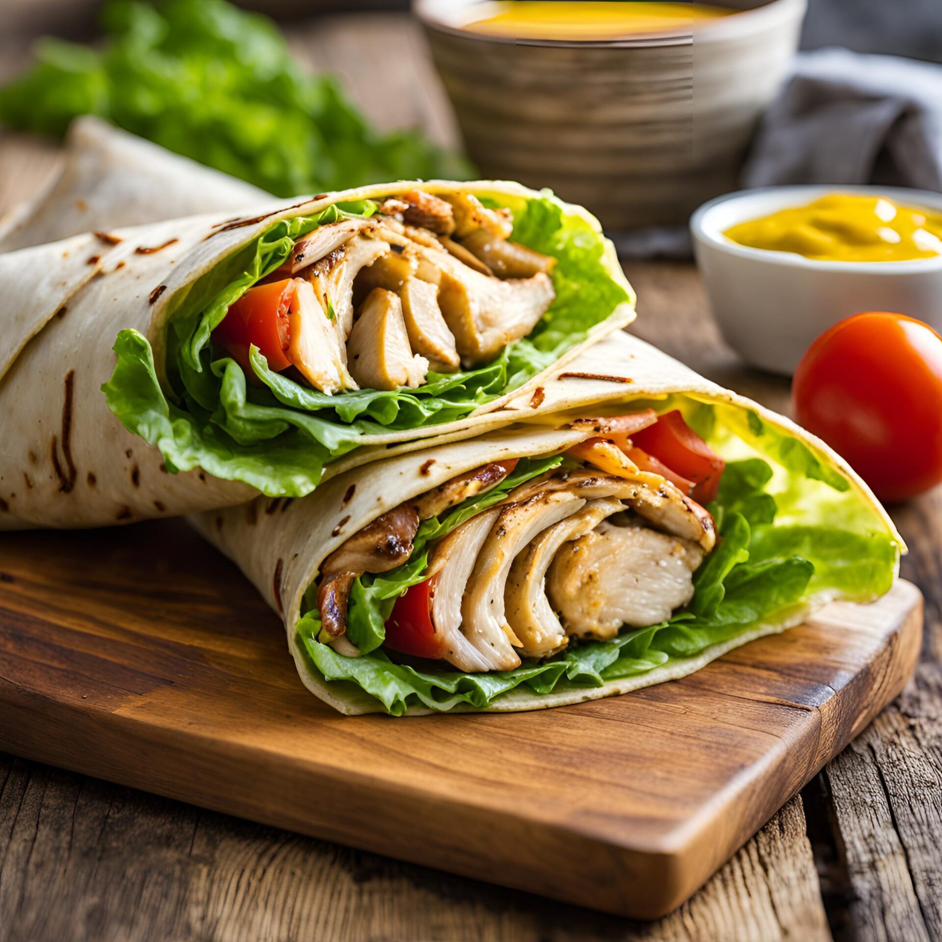 Honey Mustard Chicken Wraps Recipe | Cheff Recipes