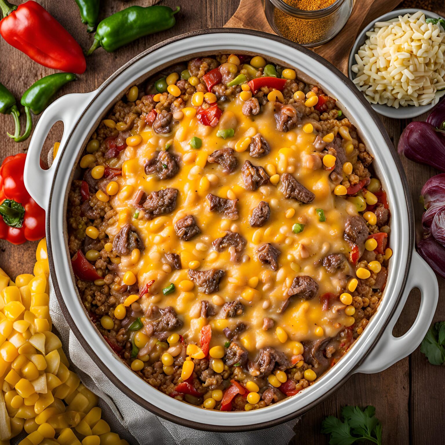 Slow Cooker Cowboy Casserole Recipe | Cheff Recipes