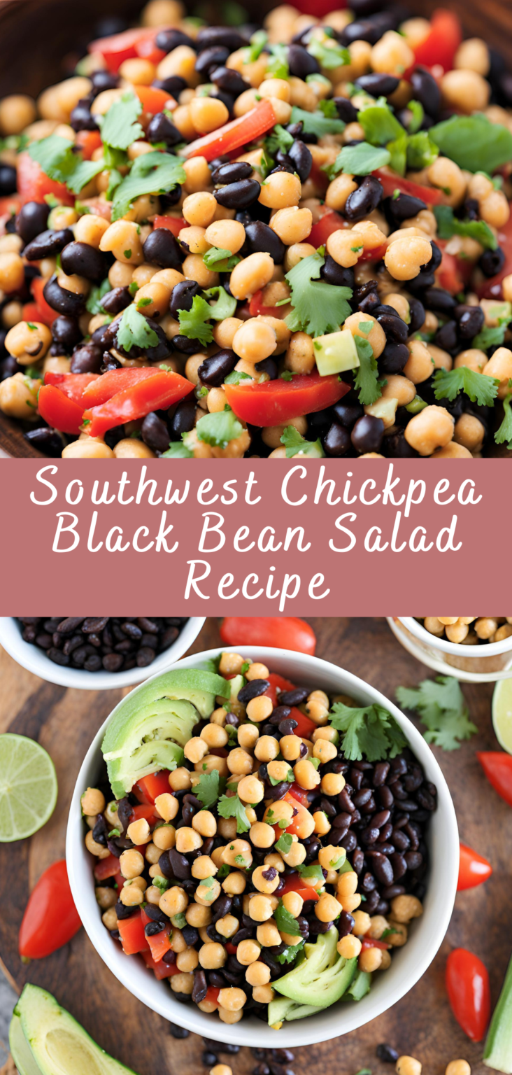 Southwest Chickpea Black Bean Salad Recipe | Cheff Recipes