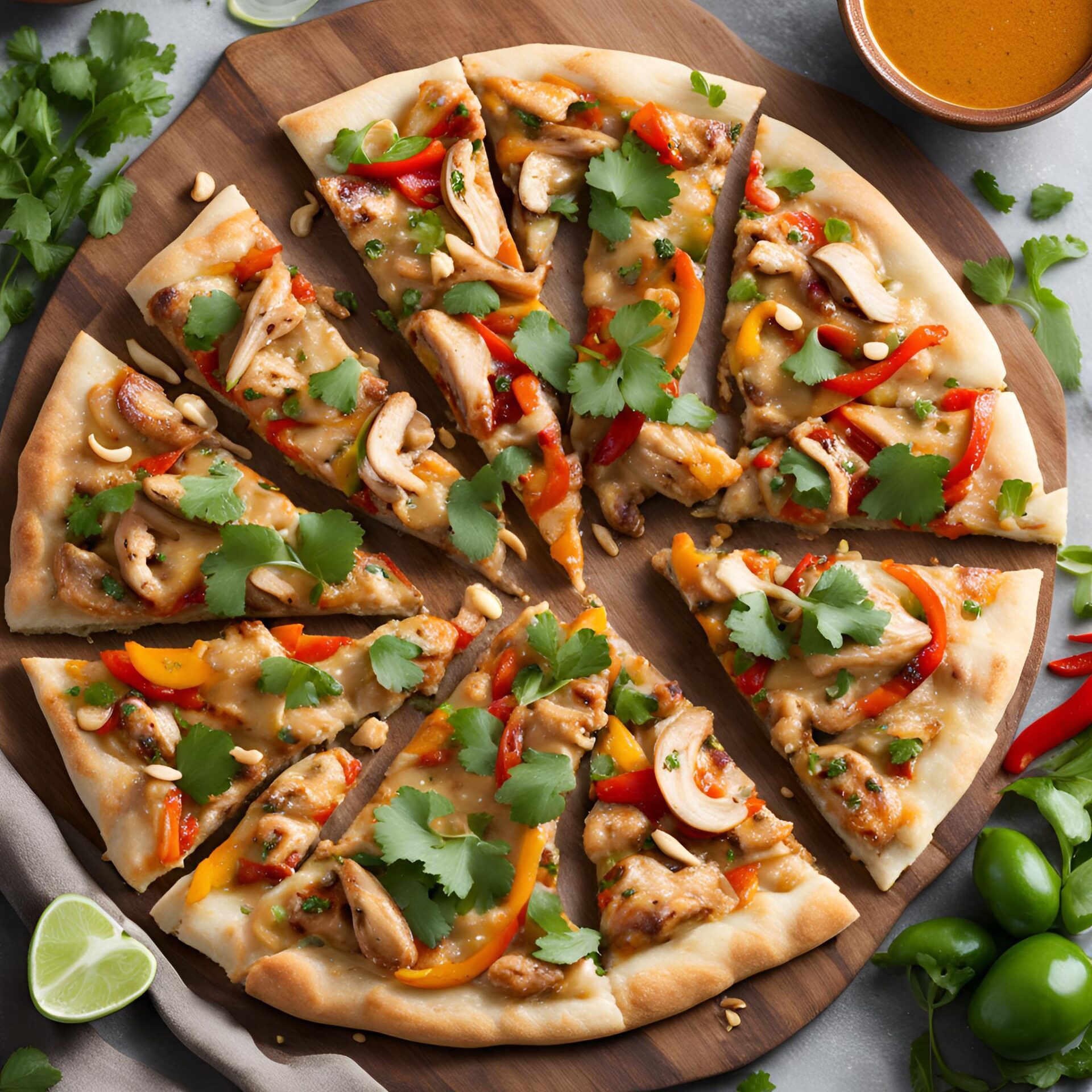 Thai Chicken Pizza Recipe | Cheff Recipes