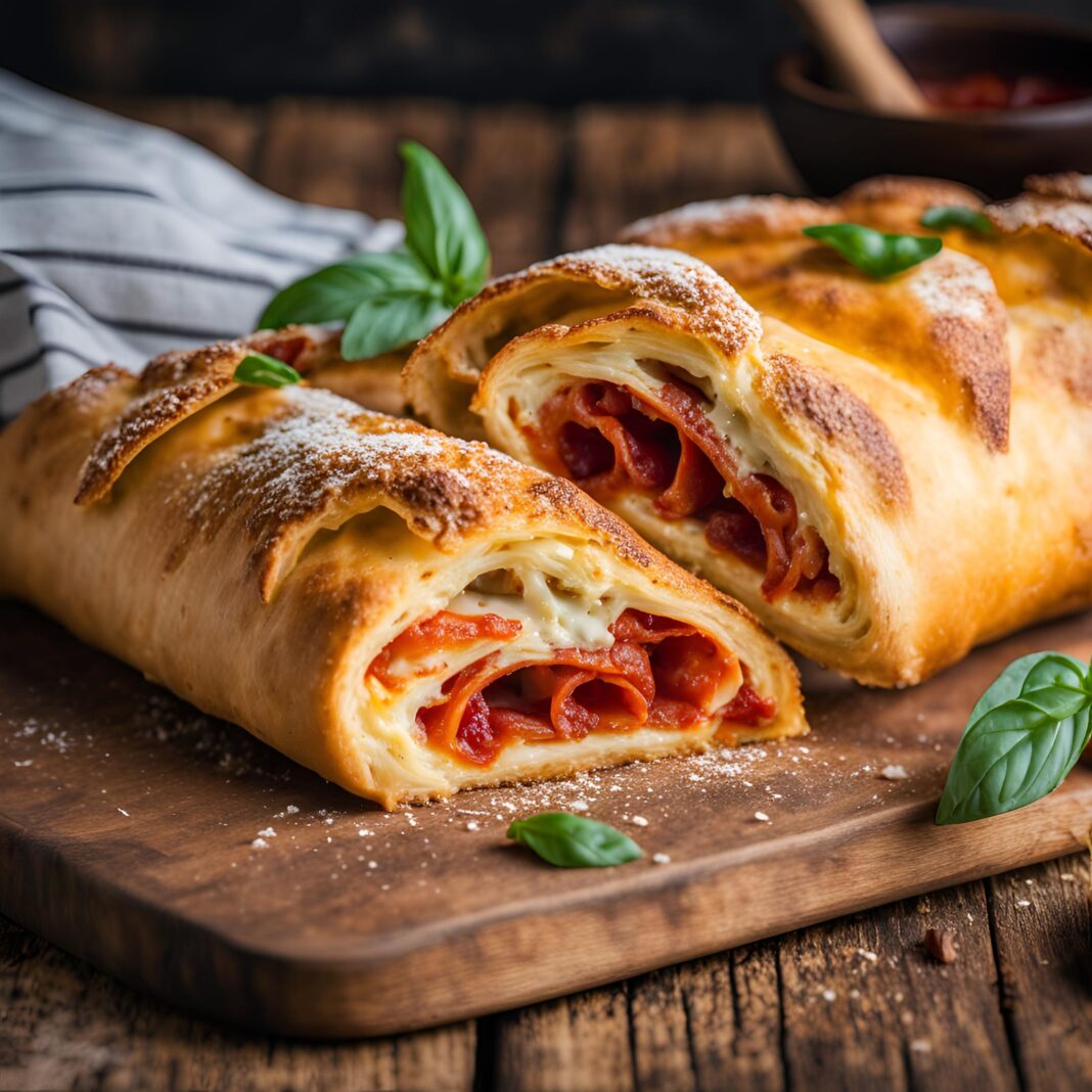 Cheesy Pepperoni Stromboli Recipe | Cheff Recipes