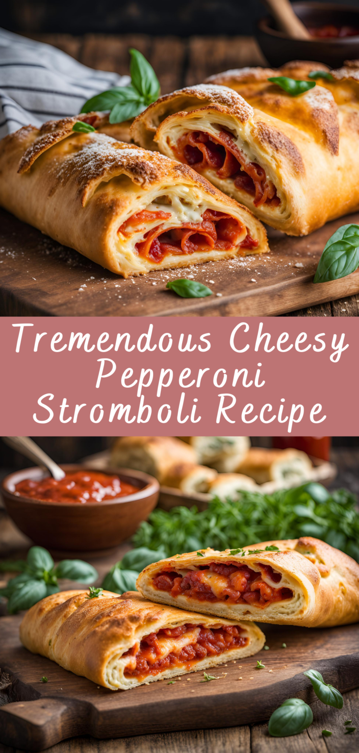 Cheesy Pepperoni Stromboli Recipe | Cheff Recipes