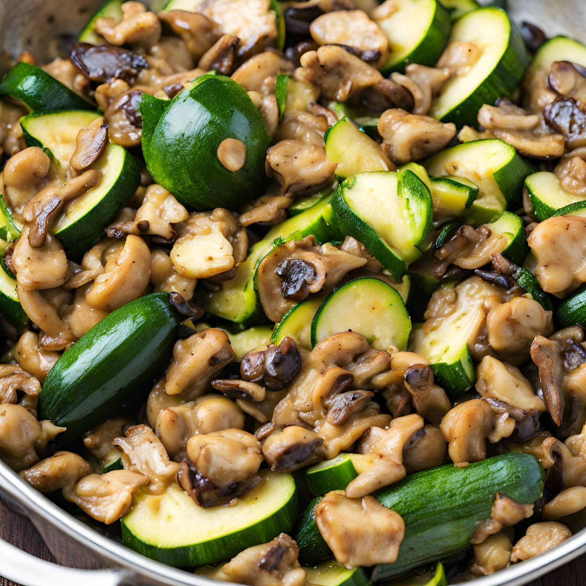 Zucchini Mushroom Chicken Stir Fry Recipe | Cheff Recipes