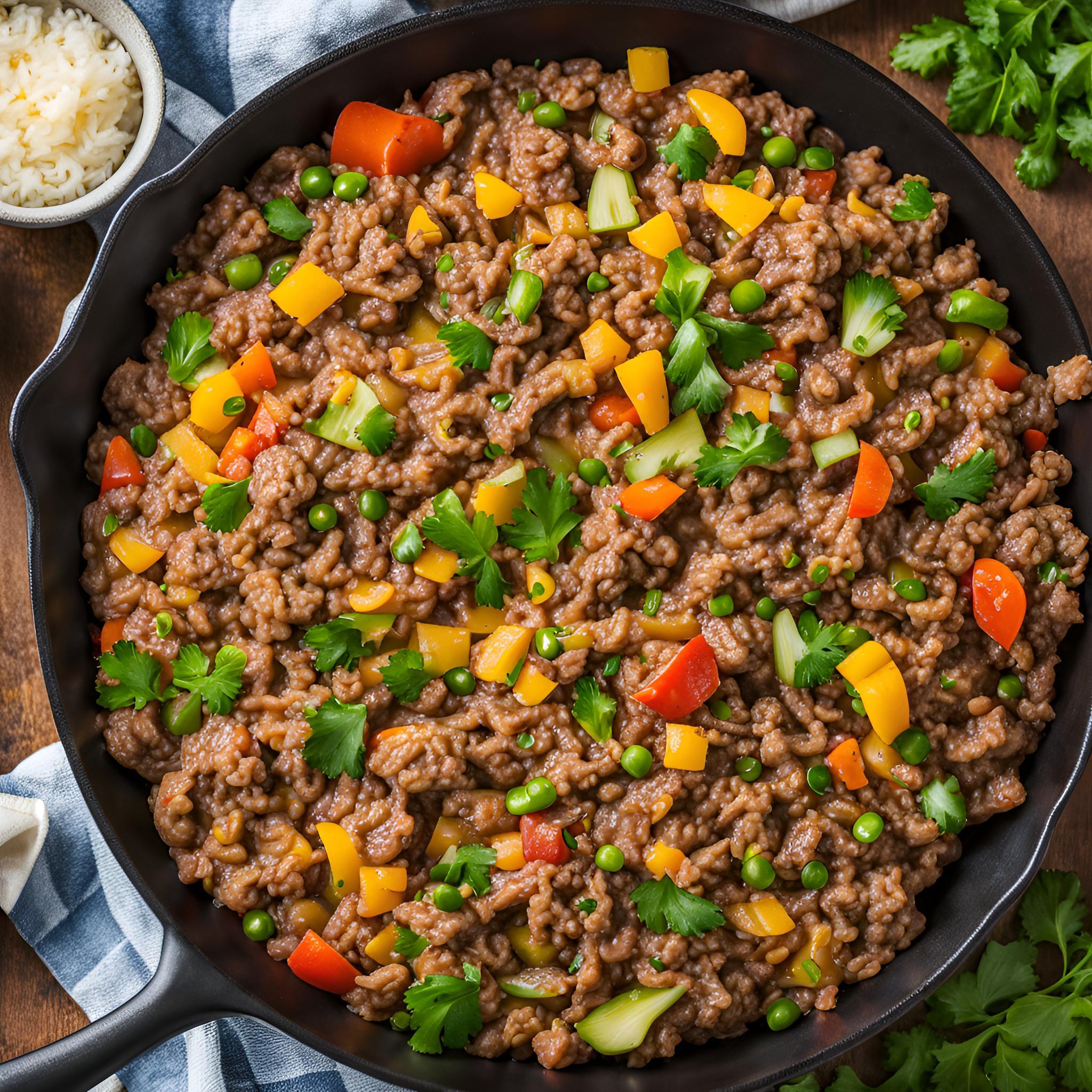 30 Minutes Ground Beef and Rice Skillet Recipe | Cheff Recipes