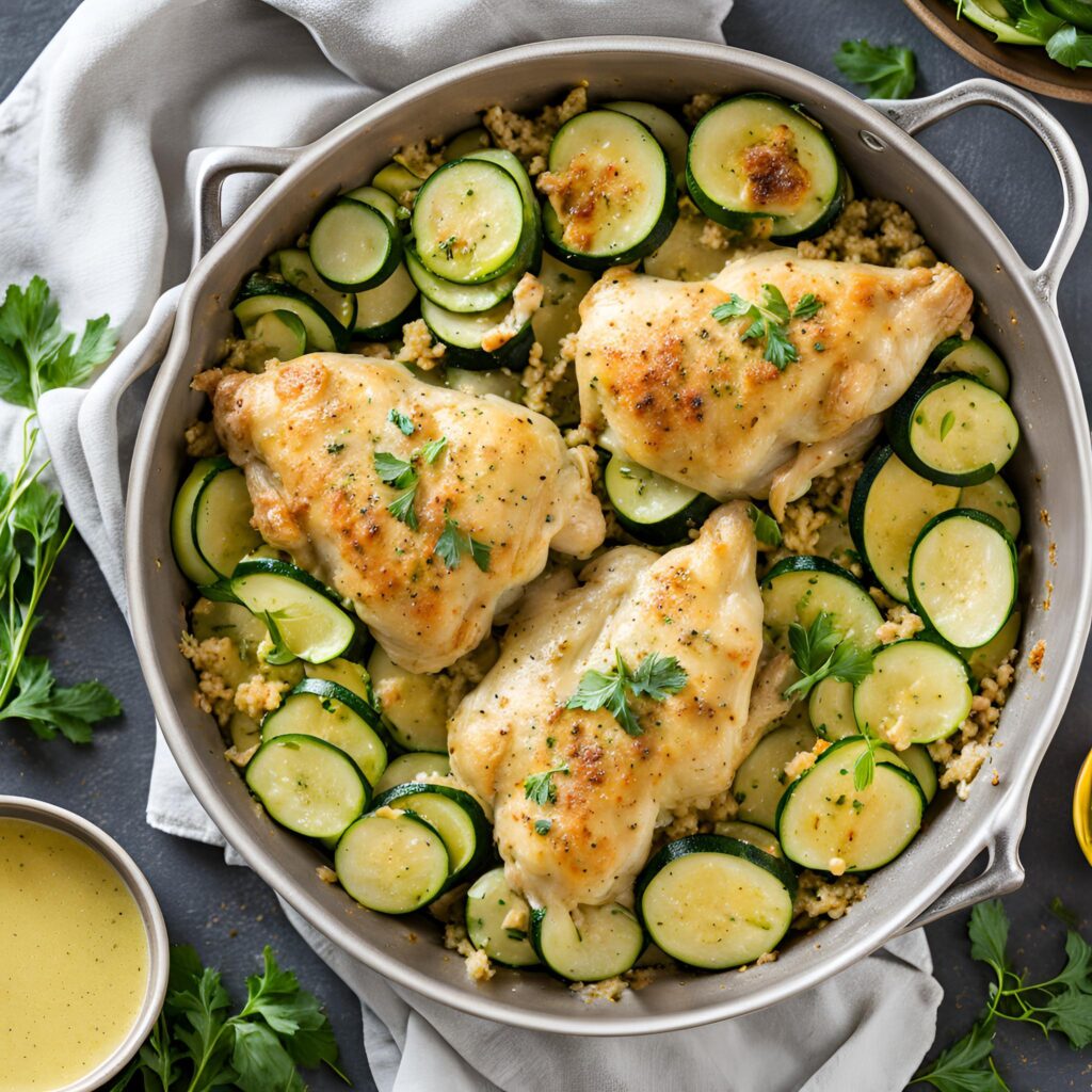 Baked Chicken and Zucchini Recipe | Cheff Recipes