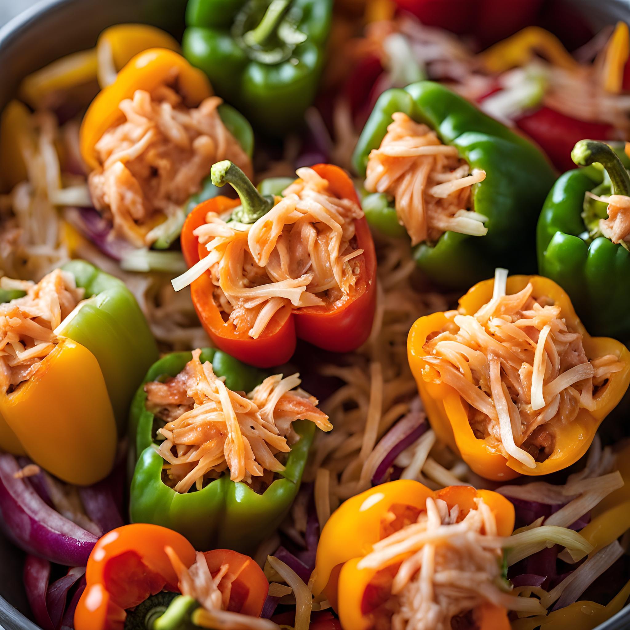 Buffalo Chicken Baby Bell Peppers Recipe | Cheff Recipes