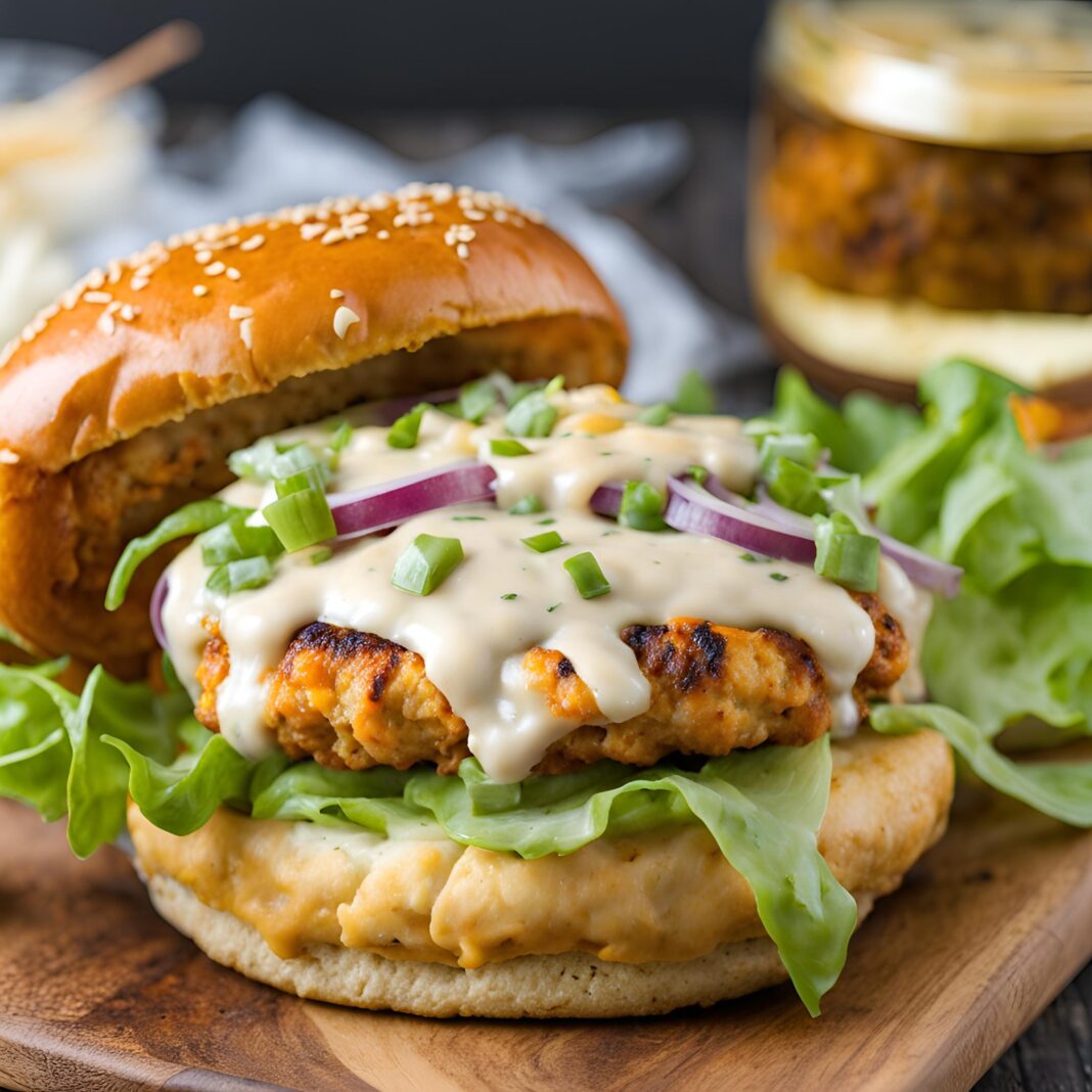 Cheddar Ranch Chicken Burger Recipe | Cheff Recipes