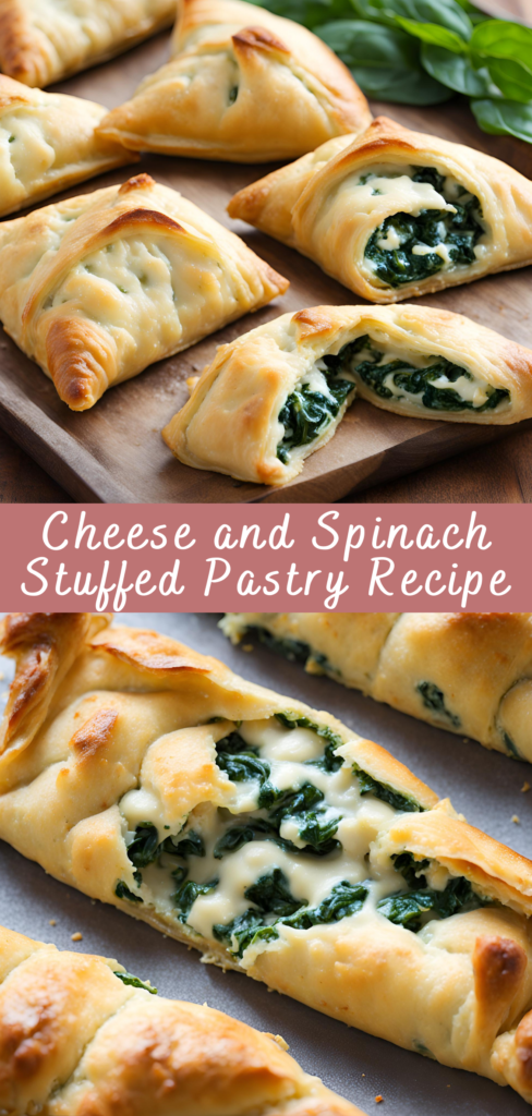 Cheese and Spinach Stuffed Pastry Recipe | Cheff Recipes