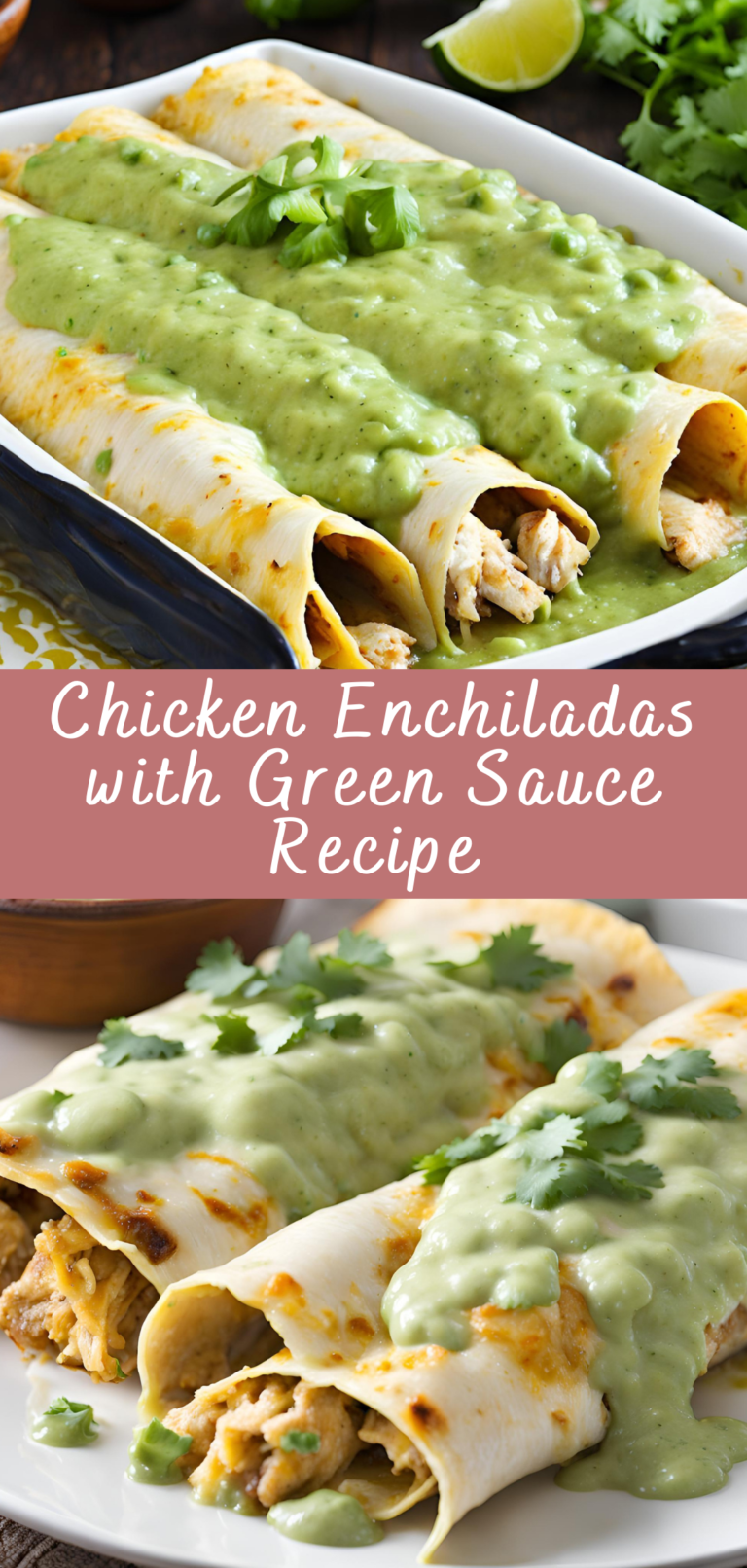 Chicken Enchiladas with Green Sauce Recipe | Cheff Recipes