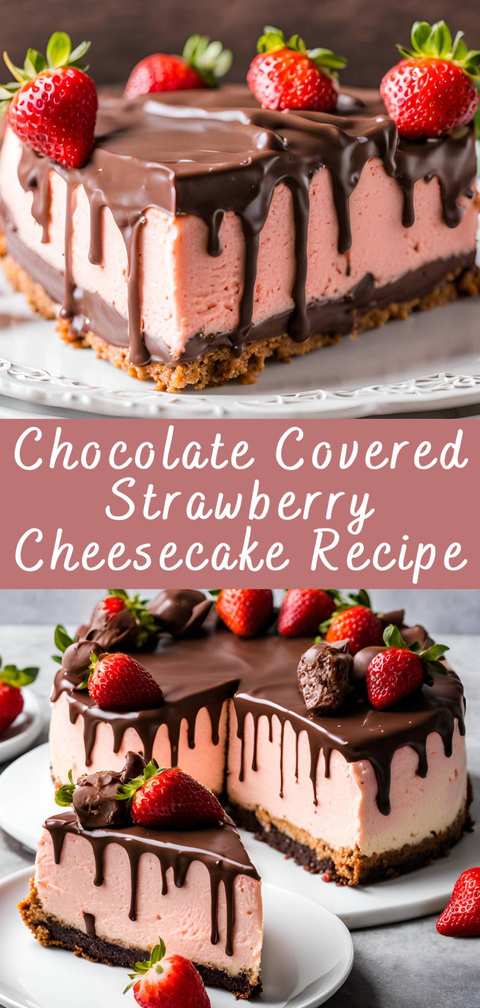 Chocolate Covered Strawberry Cheesecake Recipe | Cheff Recipes