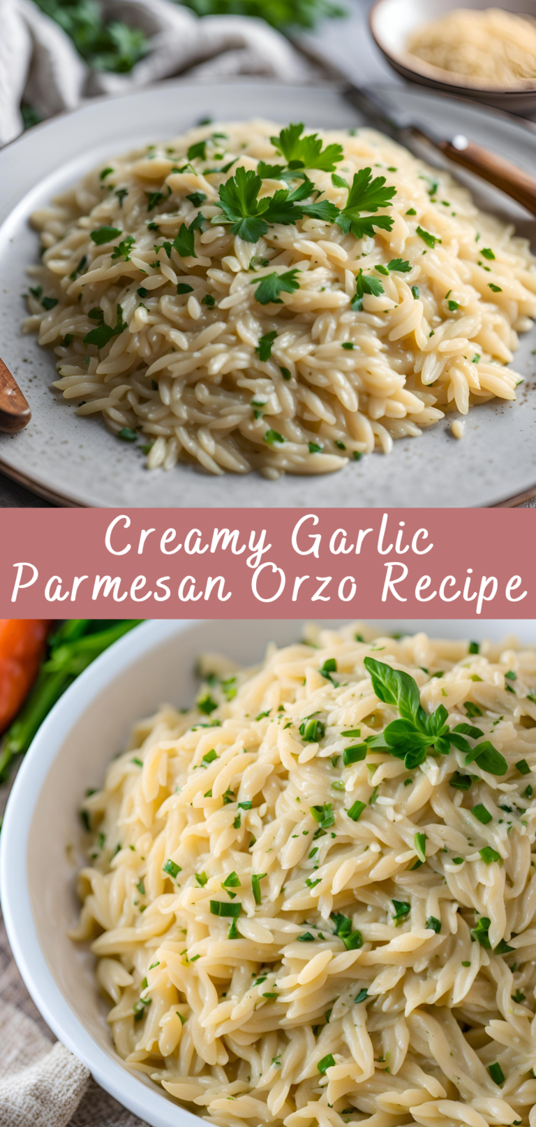 Creamy Garlic Parmesan Orzo Recipe | Cheff Recipes