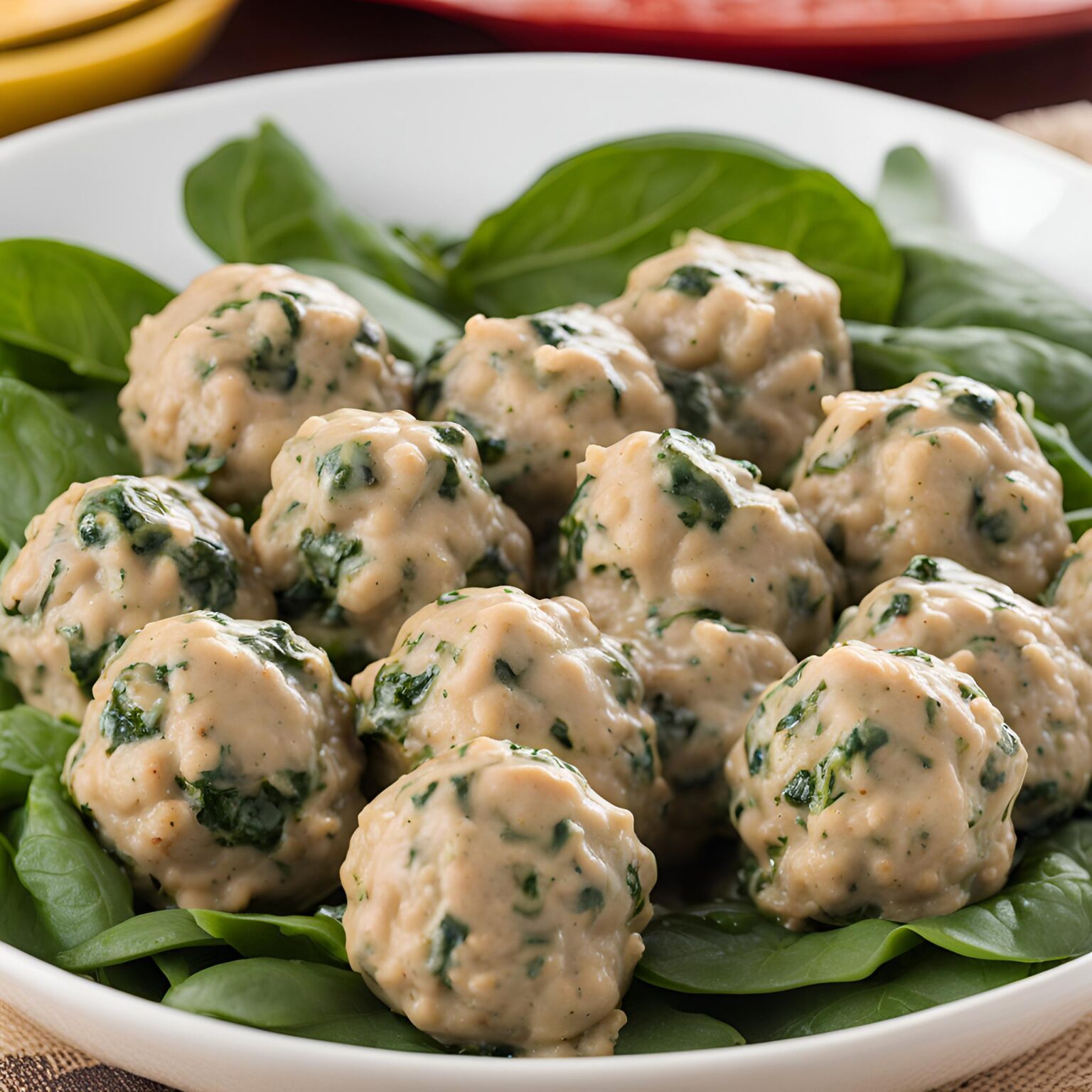 Creamy Spinach Turkey Meatballs Recipe | Cheff Recipes