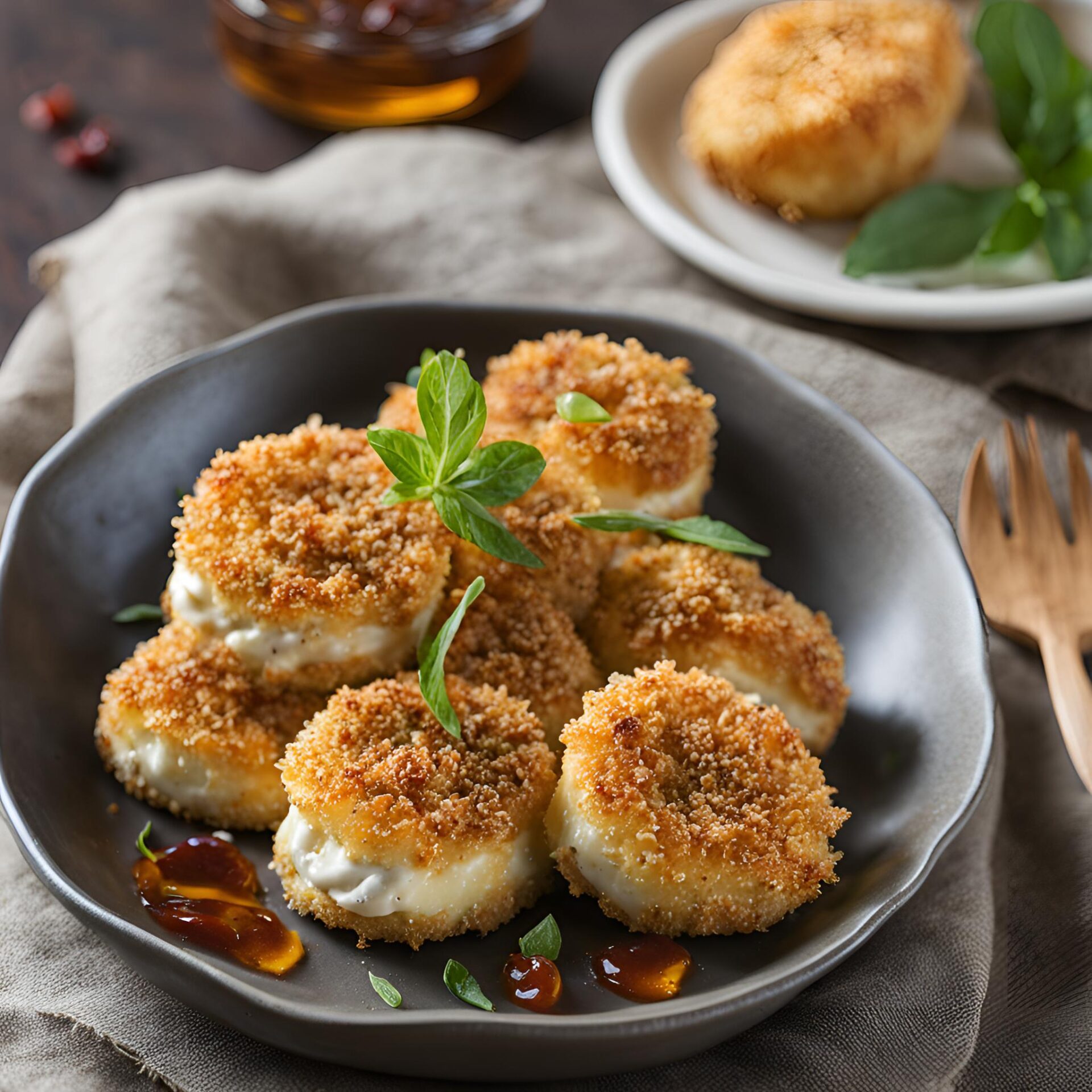 Crispy Baked Boursin with Spicy Honey Recipe | Cheff Recipes