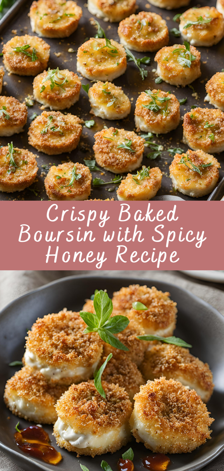 Crispy Baked Boursin with Spicy Honey Recipe | Cheff Recipes