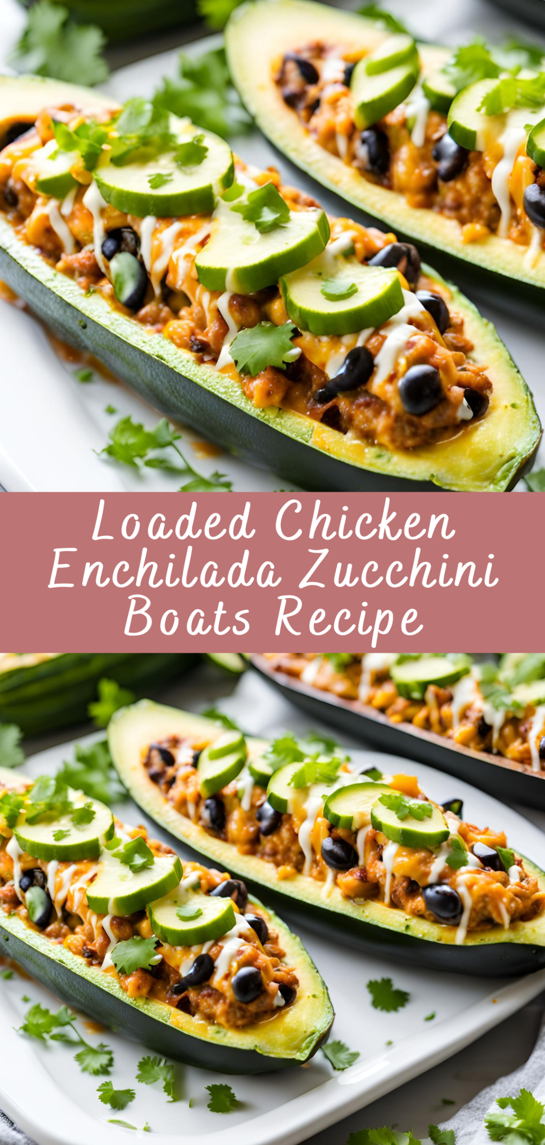 Loaded Chicken Enchilada Zucchini Boats Recipe | Cheff Recipes