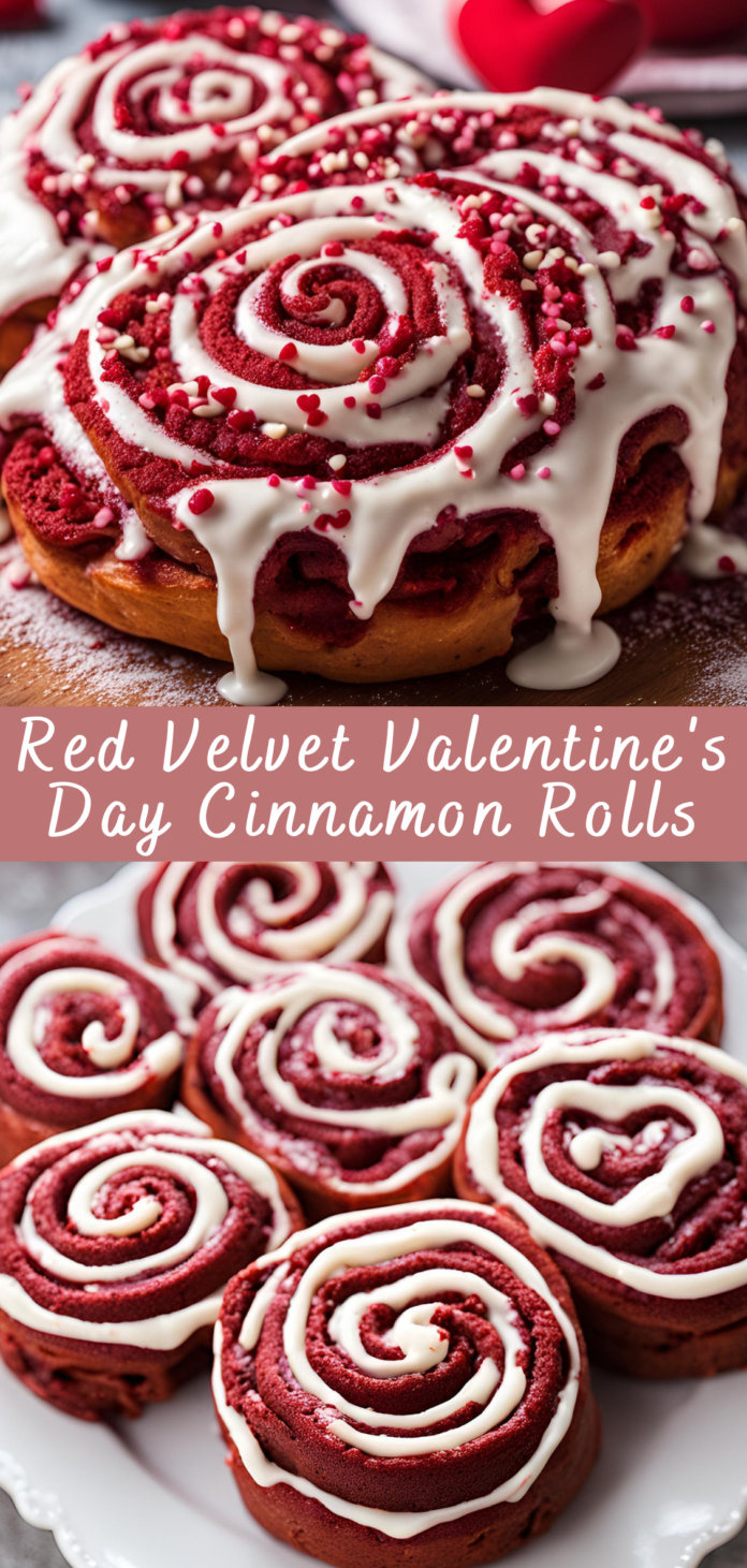 Red Velvet Valentine’s Day Cinnamon Rolls Recipe | Cheff Recipes