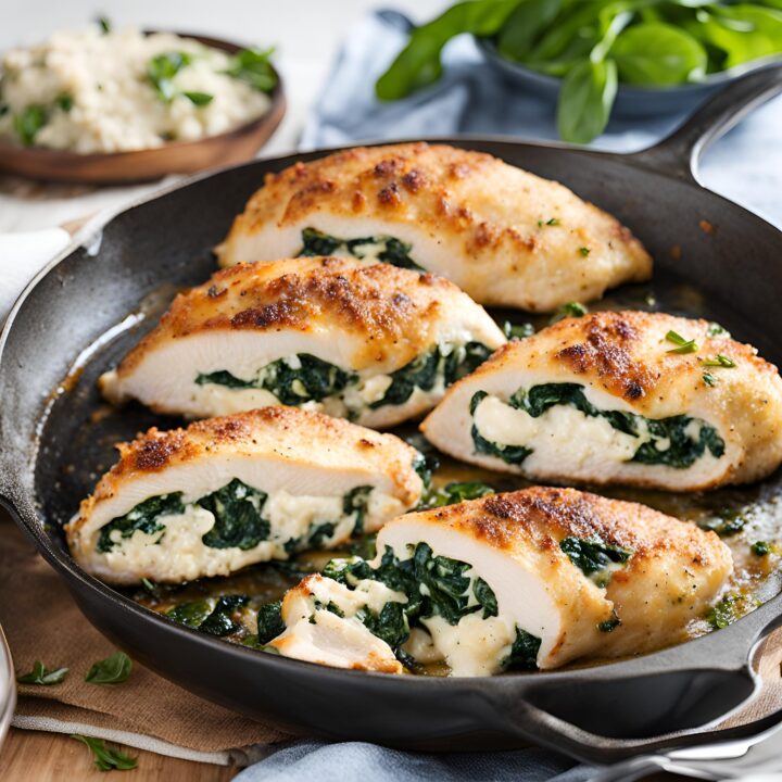 Spinach and Ricotta Stuffed Chicken Breasts Recipe | Cheff Recipes