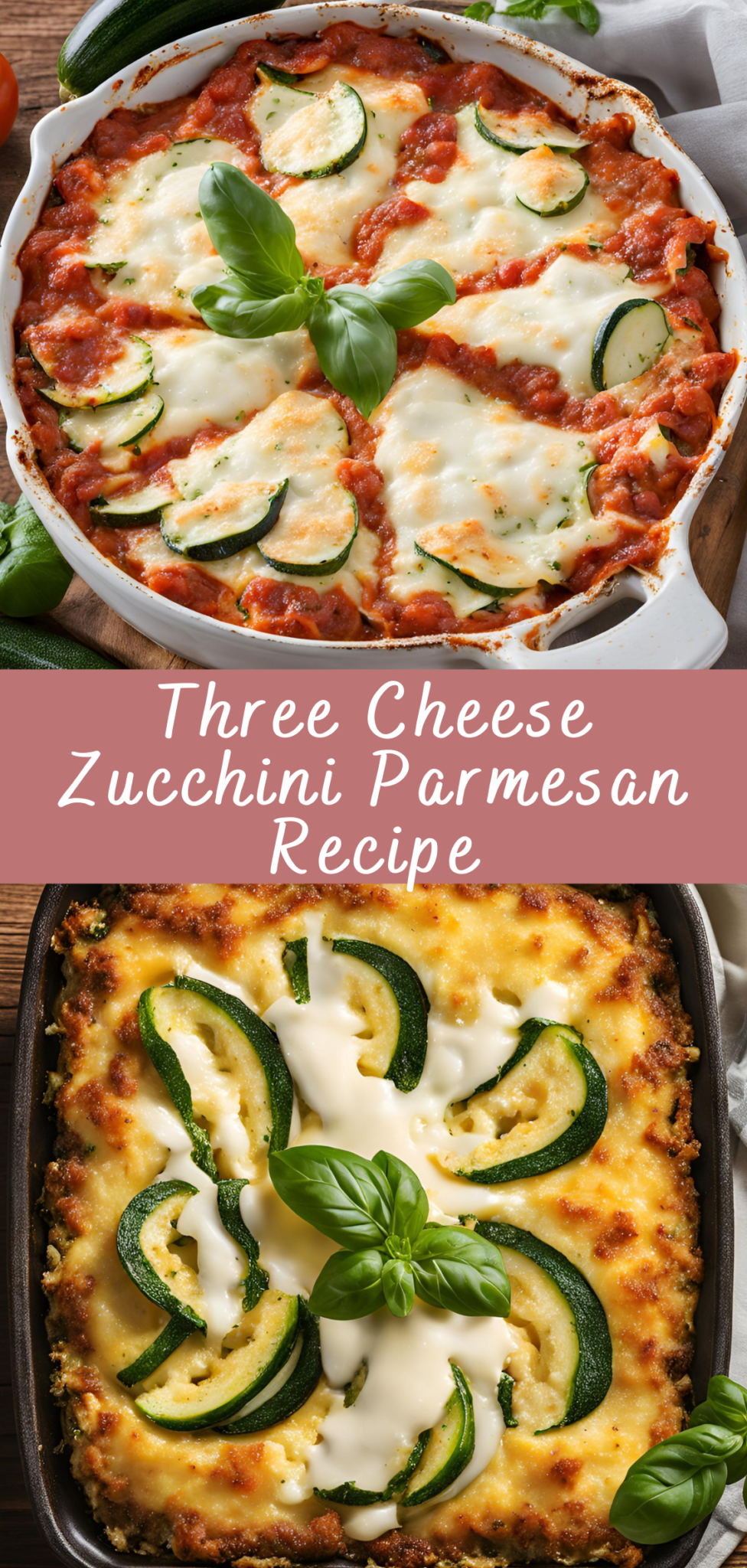 Three Cheese Zucchini Parmesan Recipe | Cheff Recipes