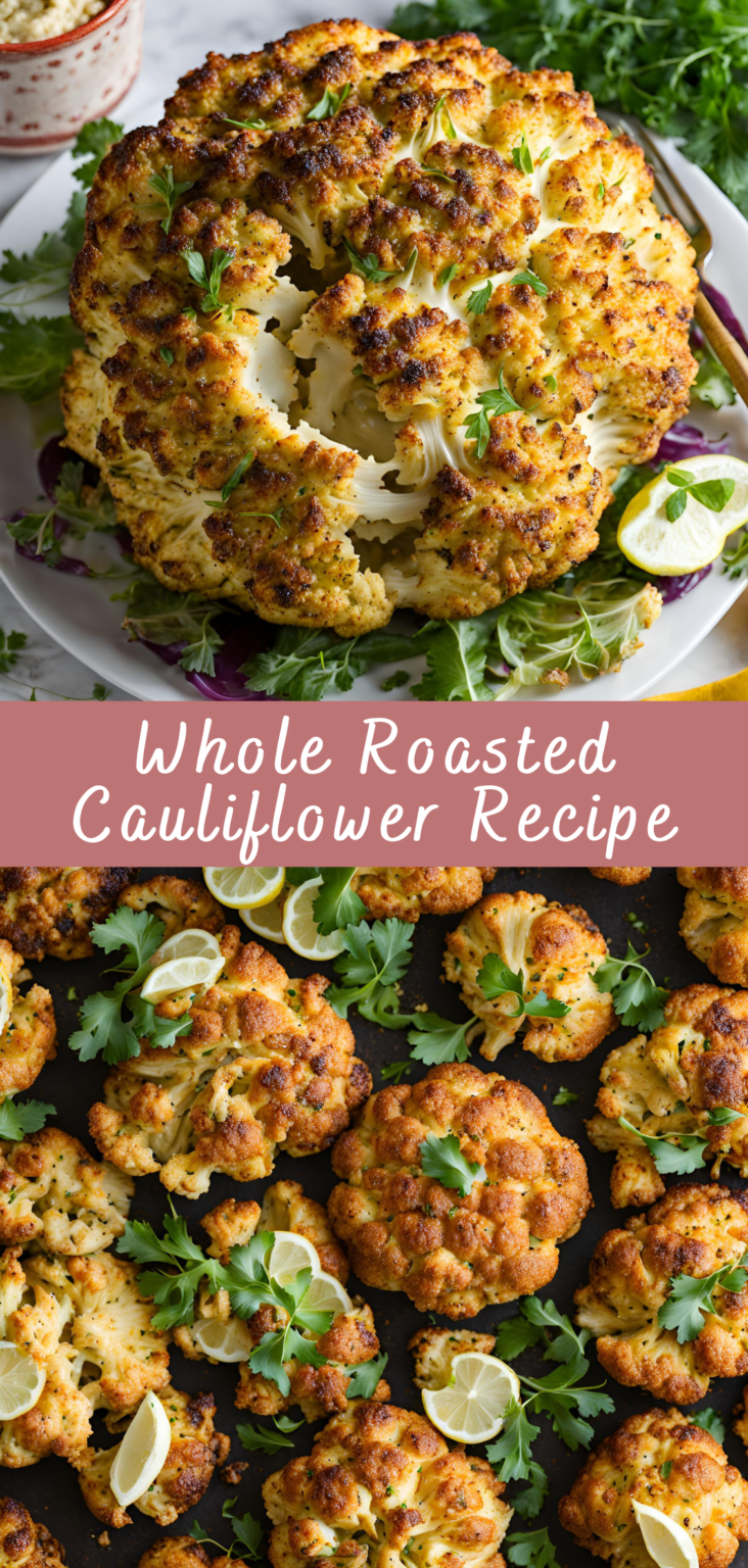 Whole Roasted Cauliflower Recipe | Cheff Recipes