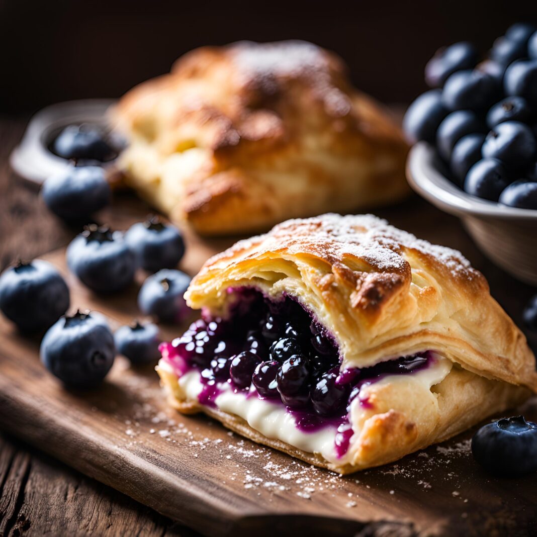 Blueberry Cream Cheese Puff Pastry Recipe | Cheff Recipes