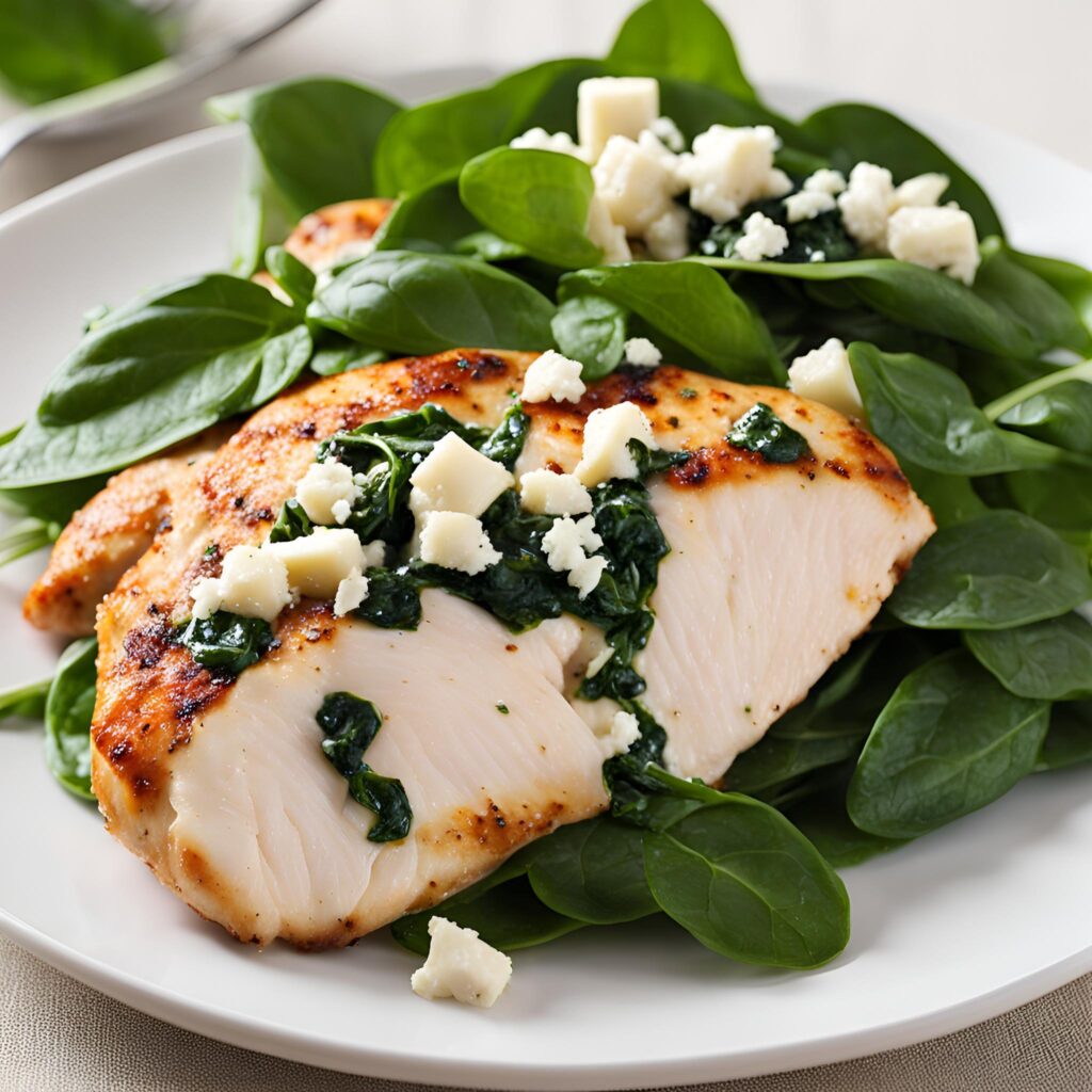 Chicken Breast with Feta and Spinach Recipe | Cheff Recipes
