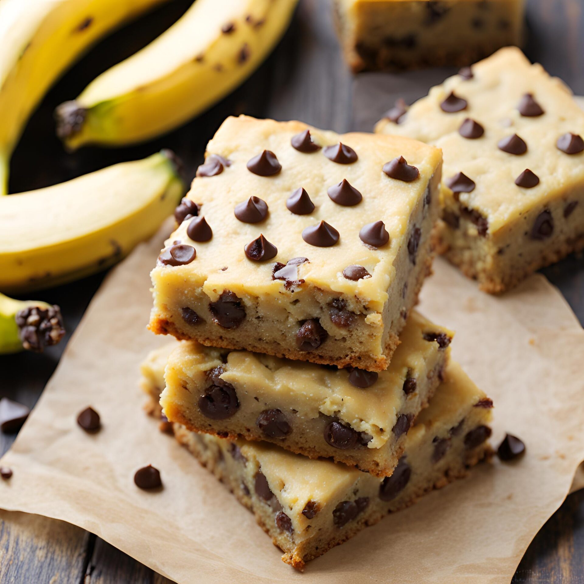 Chocolate Chip Banana Bars Recipe | Cheff Recipes