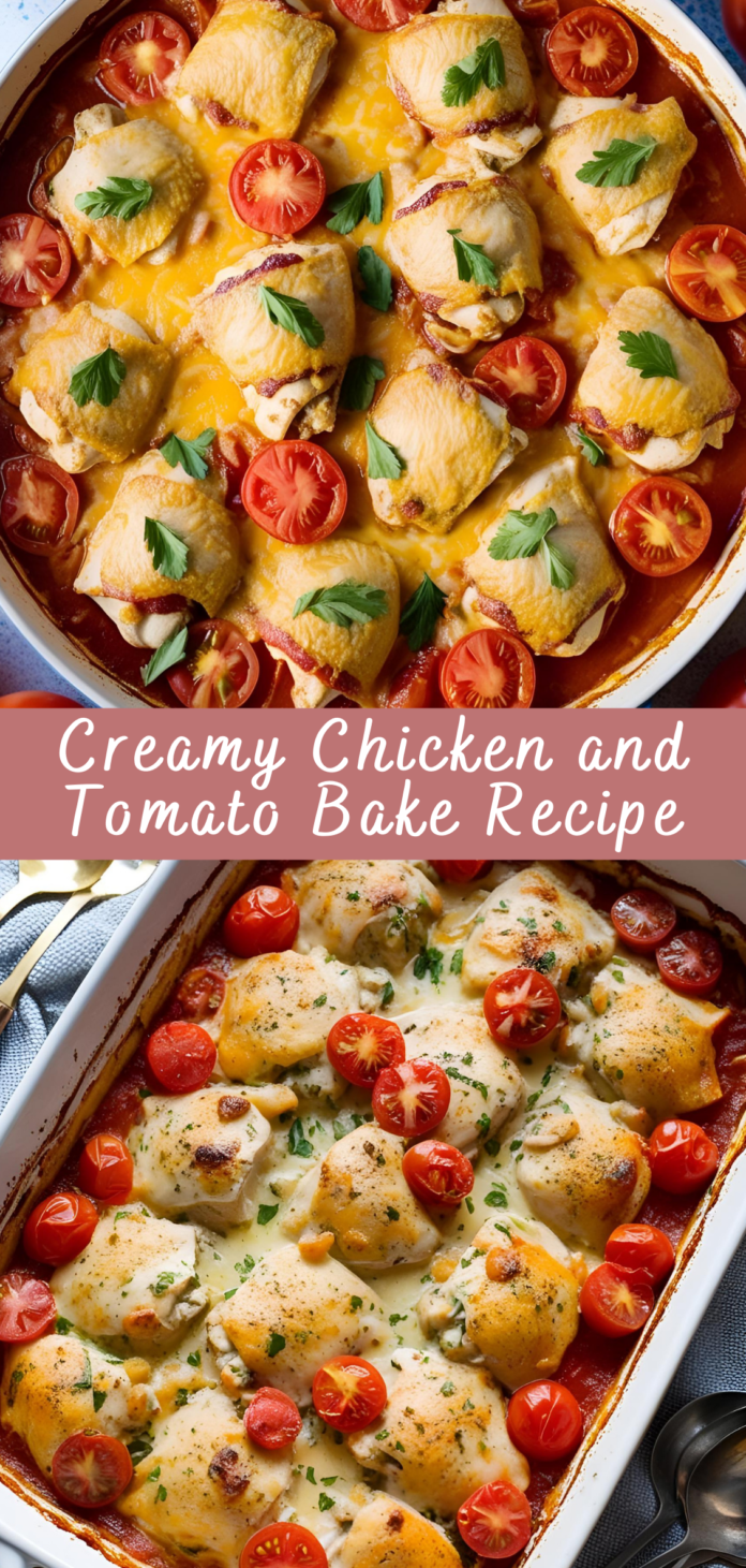 Creamy Chicken and Tomato Bake Recipe | Cheff Recipes