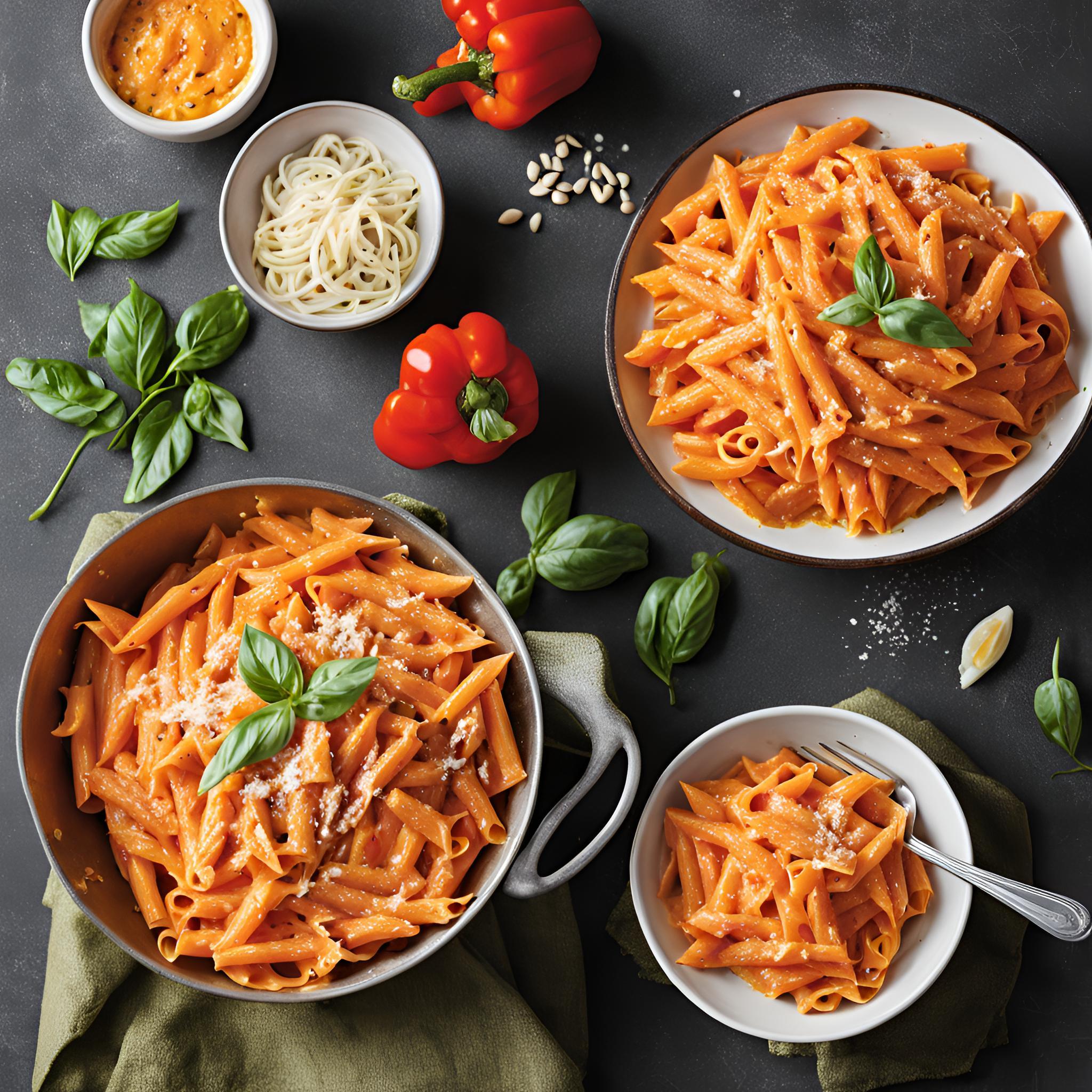 Creamy Roasted Red Pepper Pasta Recipe | Cheff Recipes