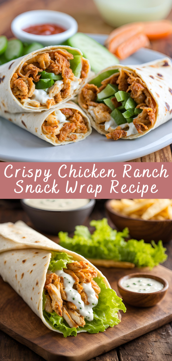 Crispy Chicken Ranch Snack Wrap Recipe | Cheff Recipes