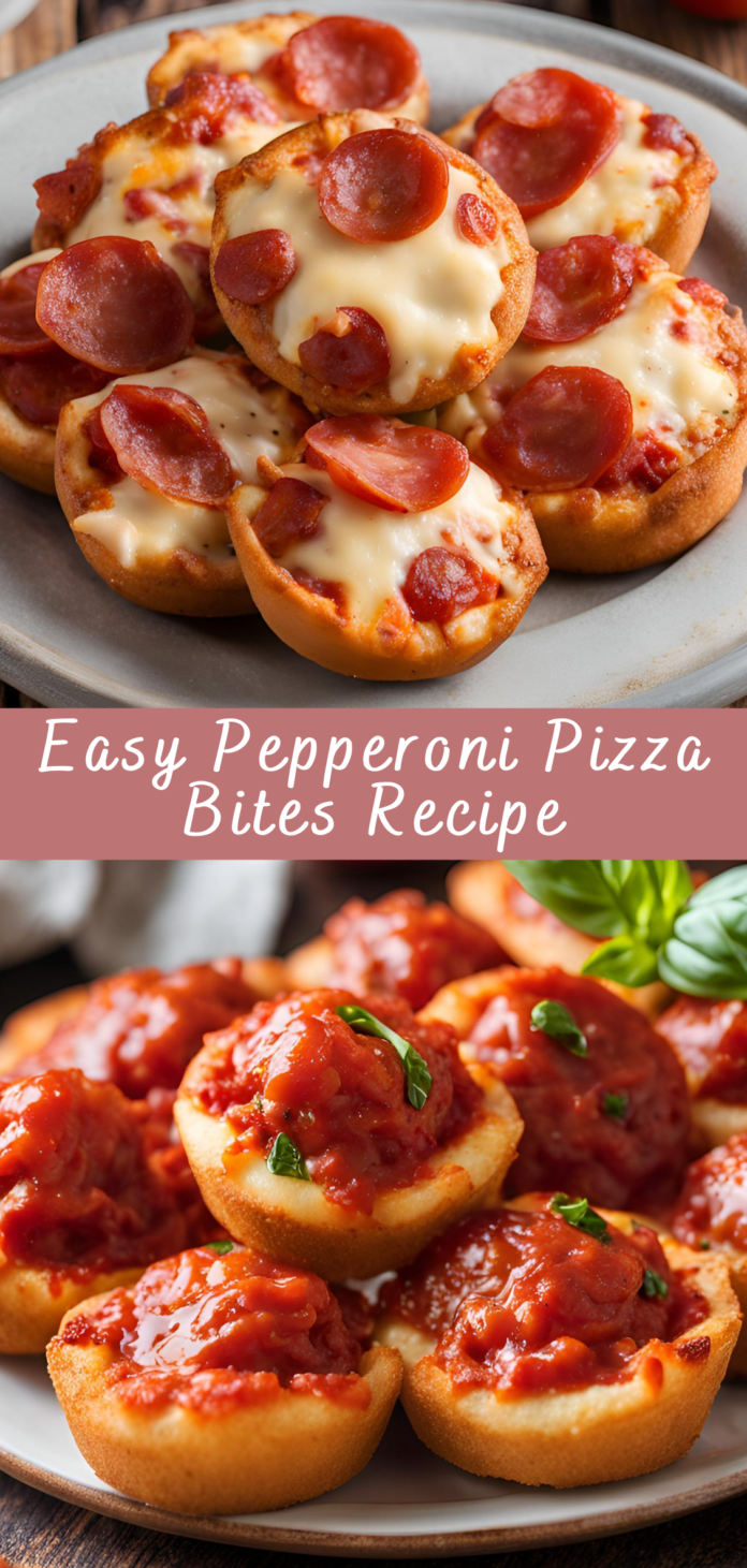 Easy Pepperoni Pizza Bites Recipe | Cheff Recipes