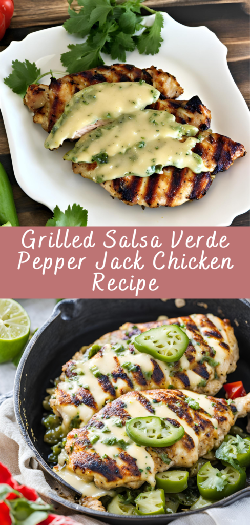 Grilled Salsa Verde Pepper Jack Chicken Recipe | Cheff Recipes