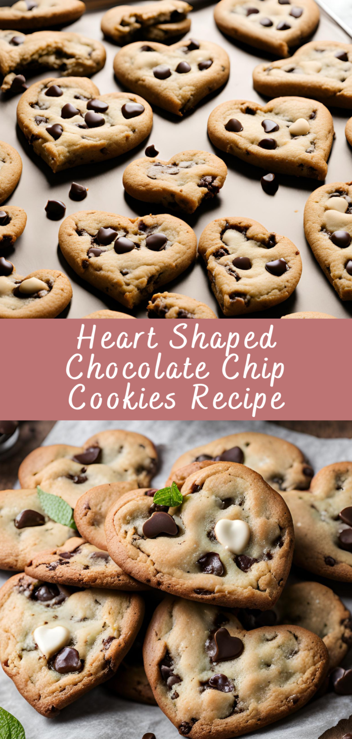 Heart Shaped Chocolate Chip Cookies Recipe | Cheff Recipes