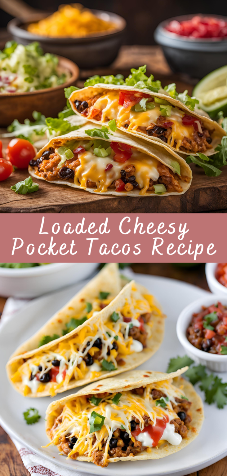 Loaded Cheesy Pocket Tacos Recipe | Cheff Recipes
