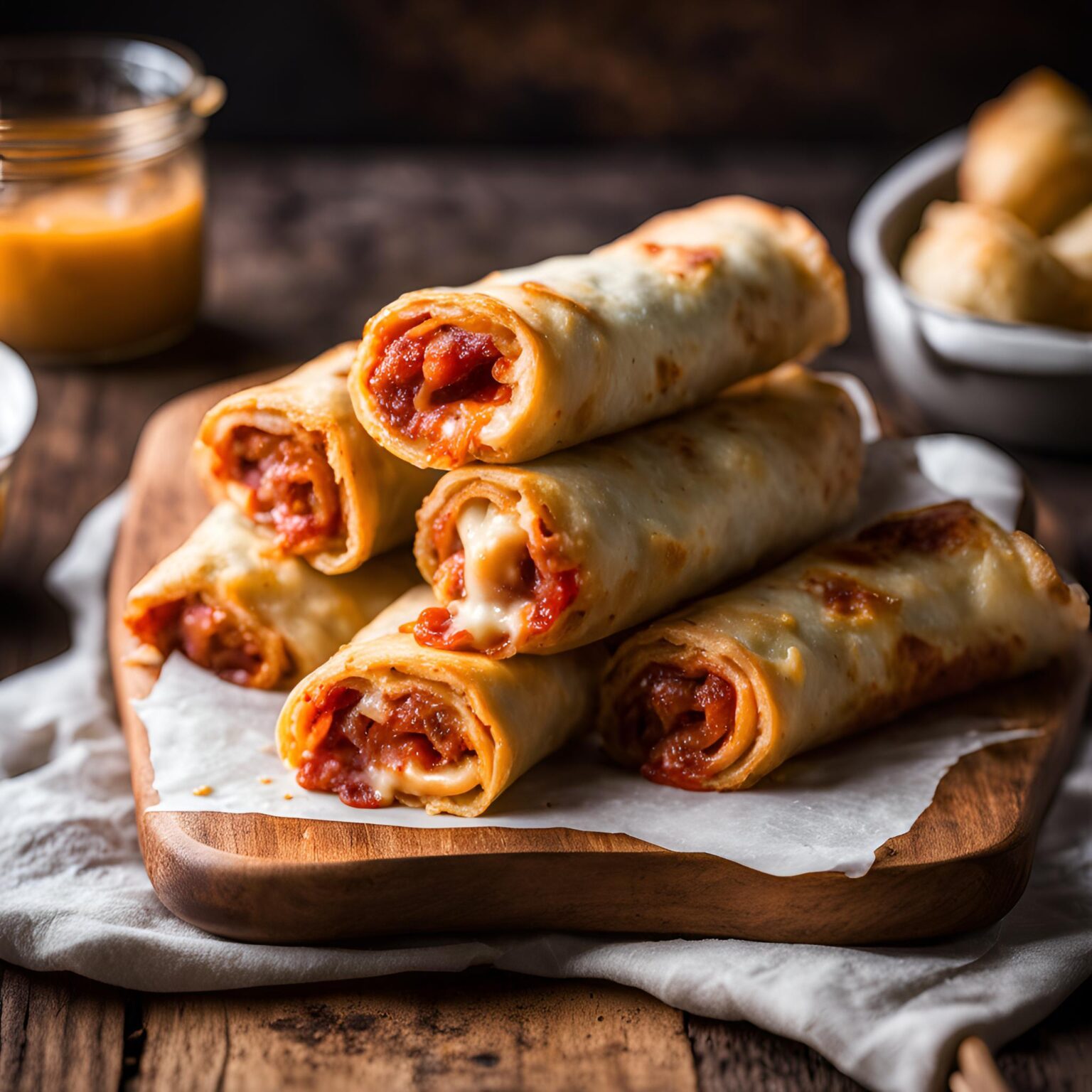 Low-Carb Cheesy Pepperoni Pizza Roll-Ups Recipe | Cheff Recipes
