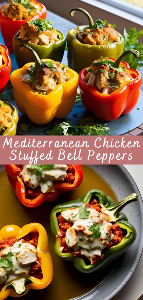 Mediterranean Chicken Stuffed Bell Peppers Recipe | Cheff Recipes