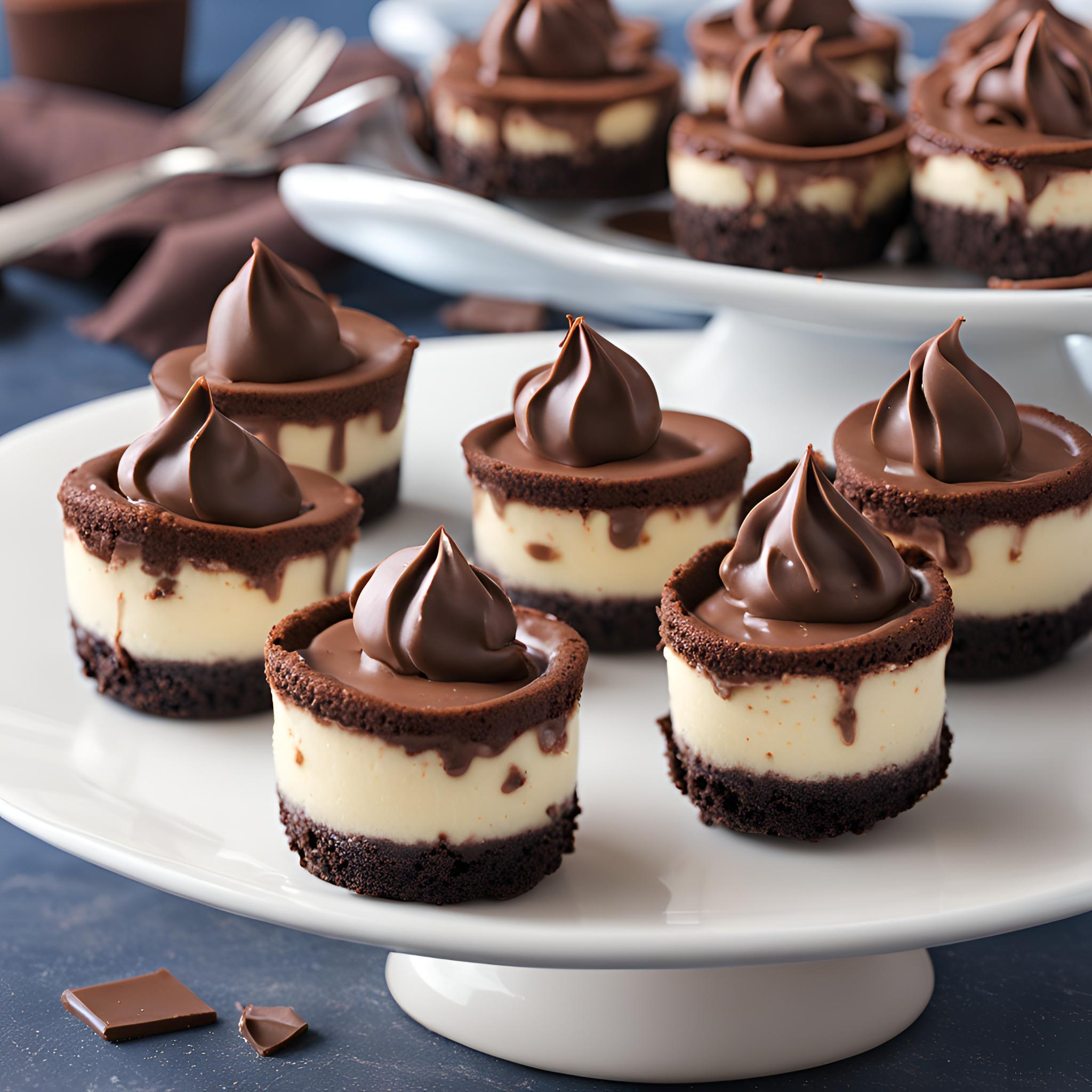 Mini Chocolate Cheesecake Bites Recipe | Cheff Recipes