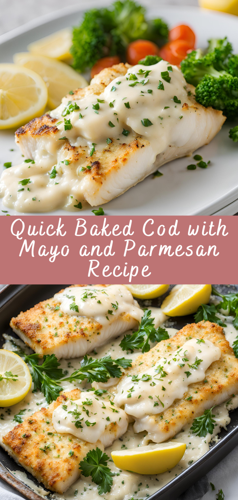 Quick Baked Cod with Mayo and Parmesan Recipe | Cheff Recipes