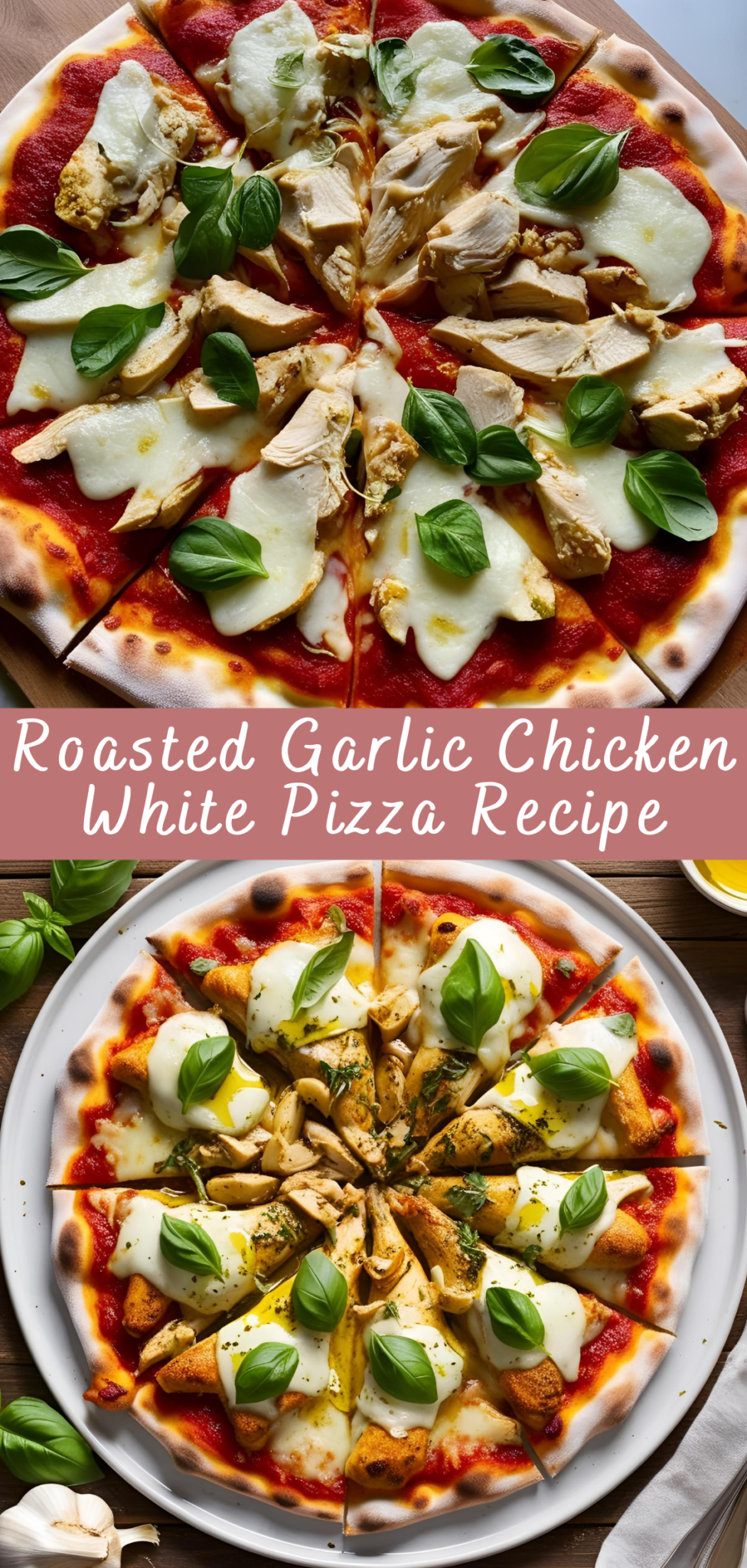 Roasted Garlic Chicken White Pizza Recipe | Cheff Recipes